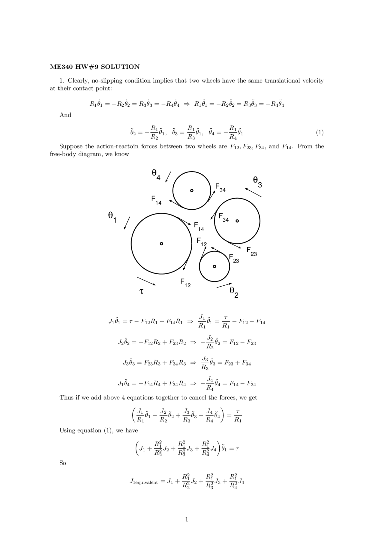 3 Solved Problems on Dynamics of Mechanical Systems - Assignment 9 | ME ...