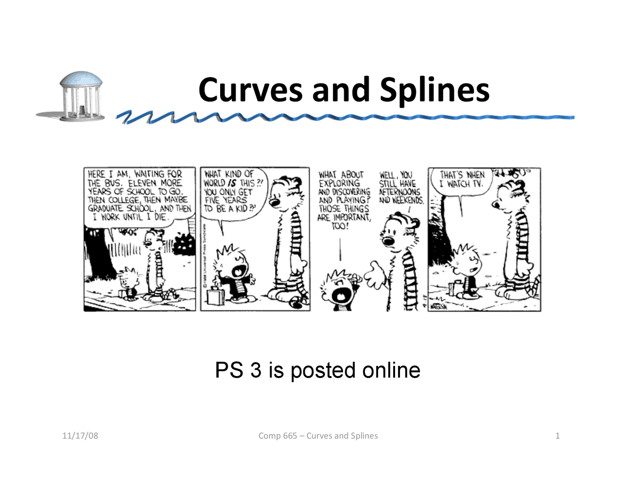 Curves And Splines Lecture Slides Comp 665 Docsity