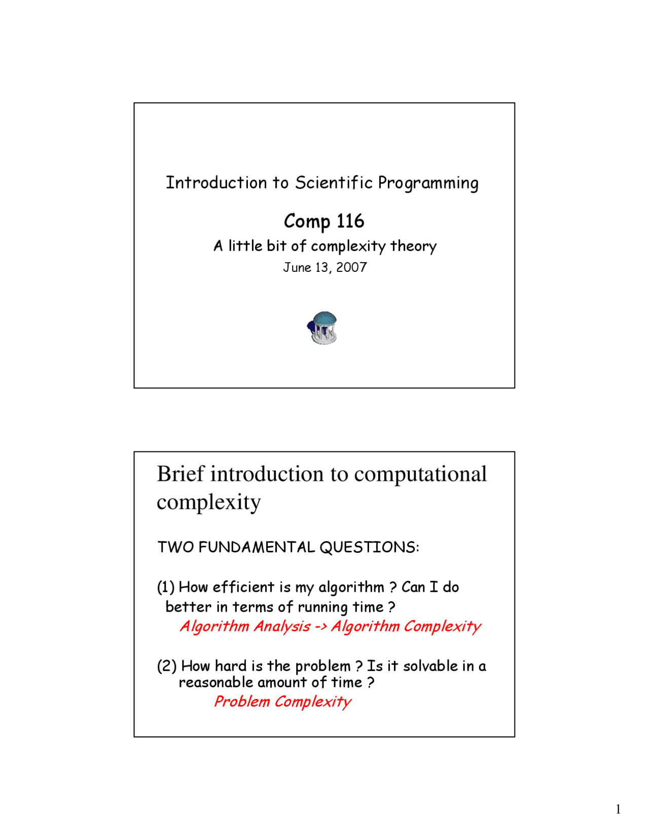 A Little Bit Of Complexity Theory Introduction To Scientific