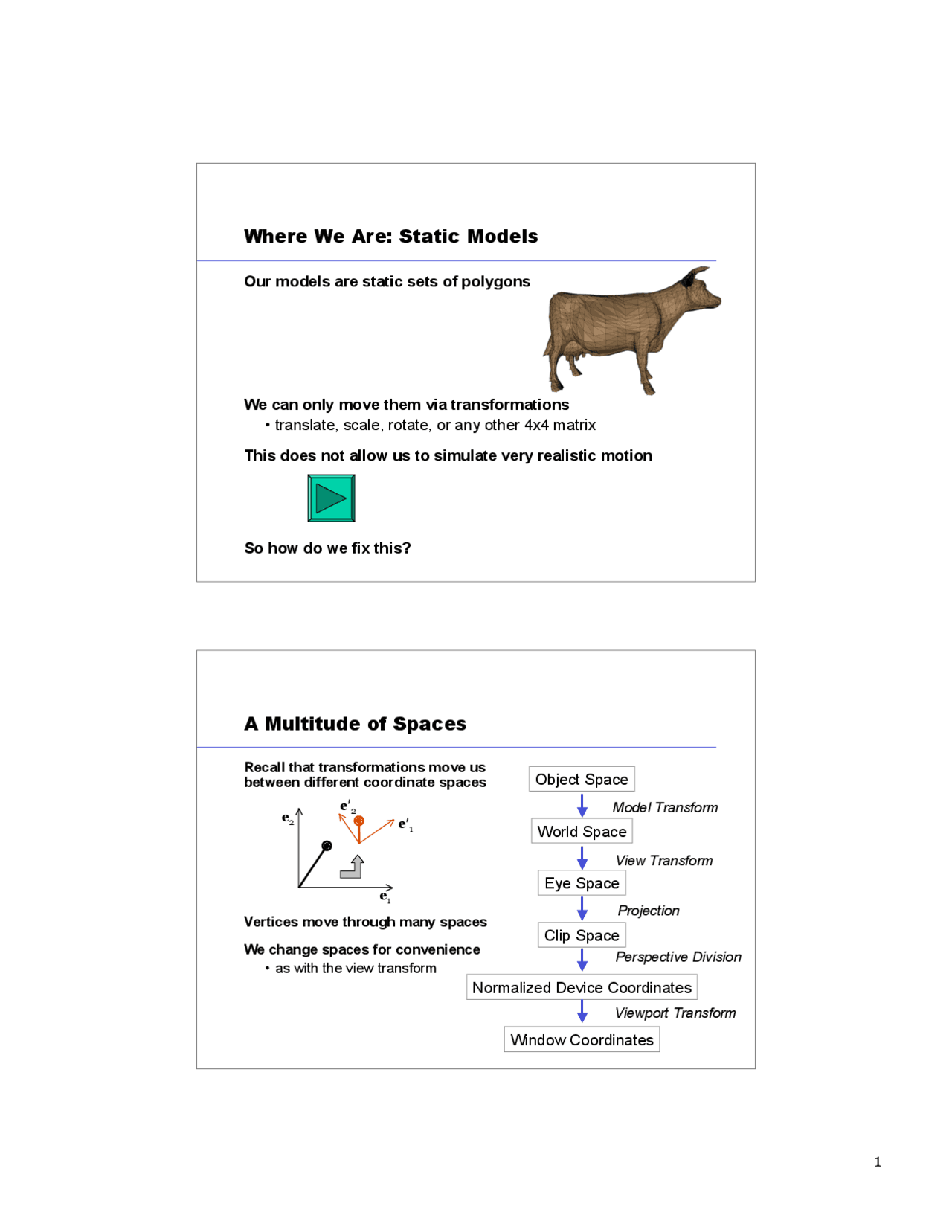 Where We Are: Static Models, A Multitude of Space | CS 418 - Docsity