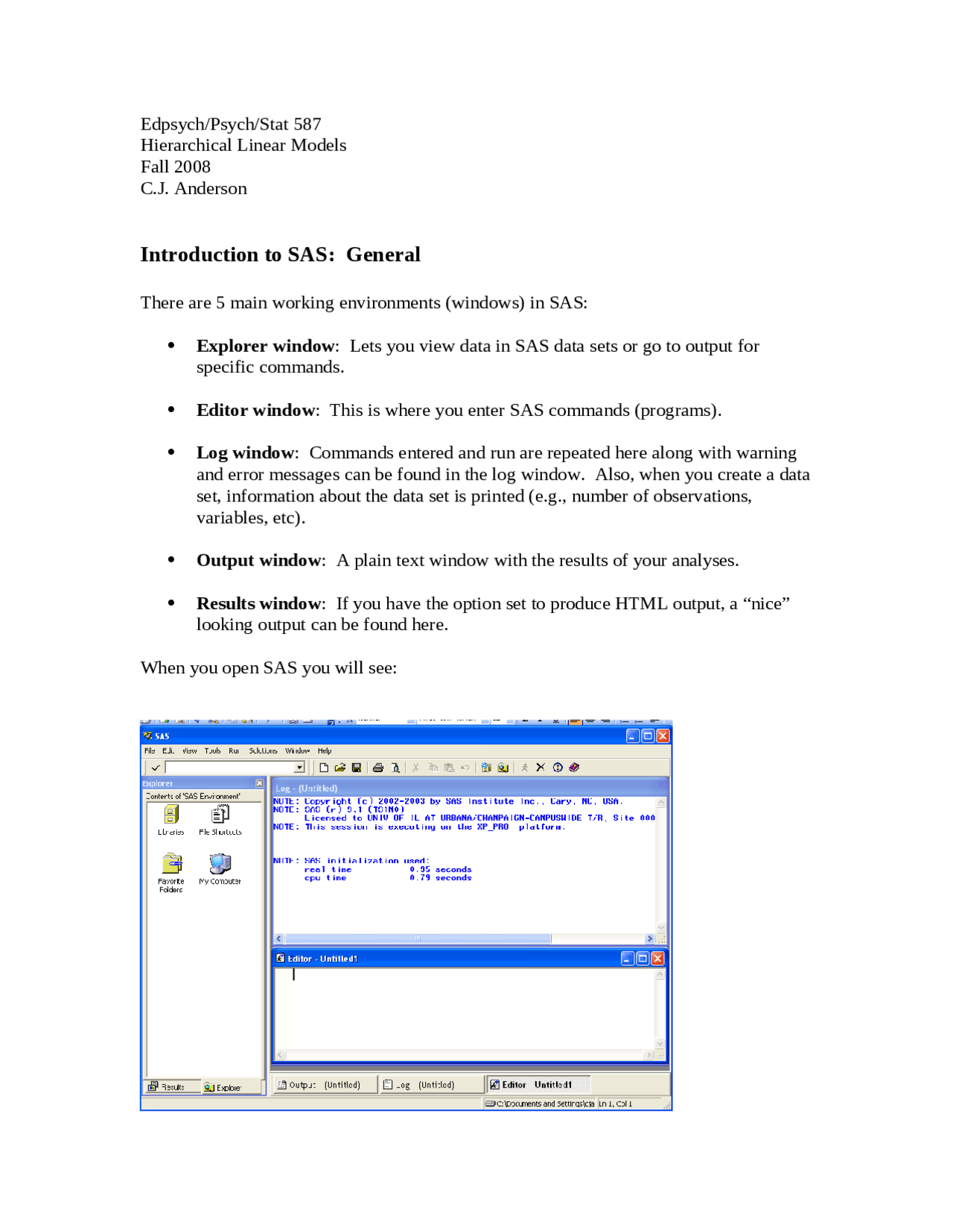 Introduction To Sas General Hierarchical Linear Models Stat 587