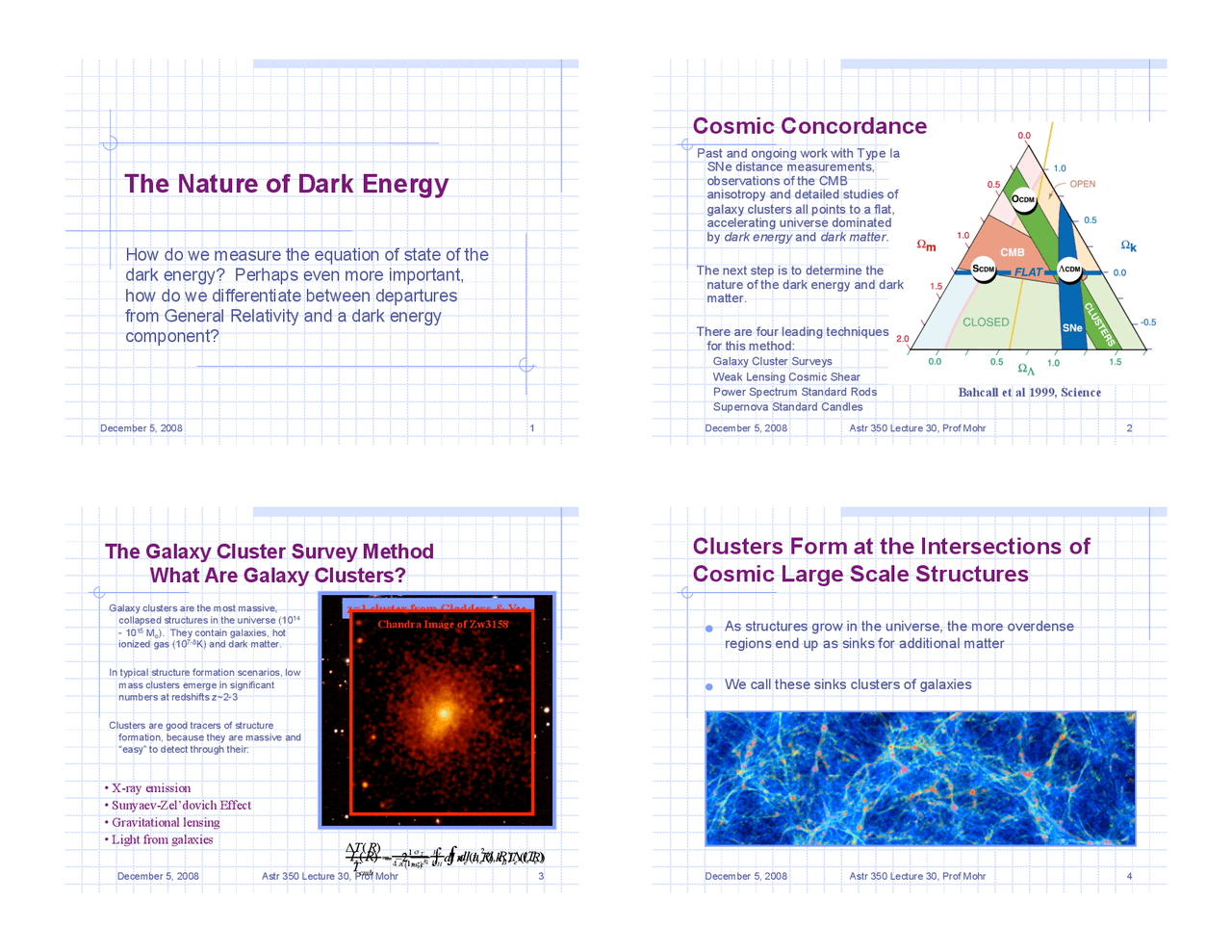 Astronomy Lecture 30: Cosmic Concordance and Galaxy Clusters - Prof ...