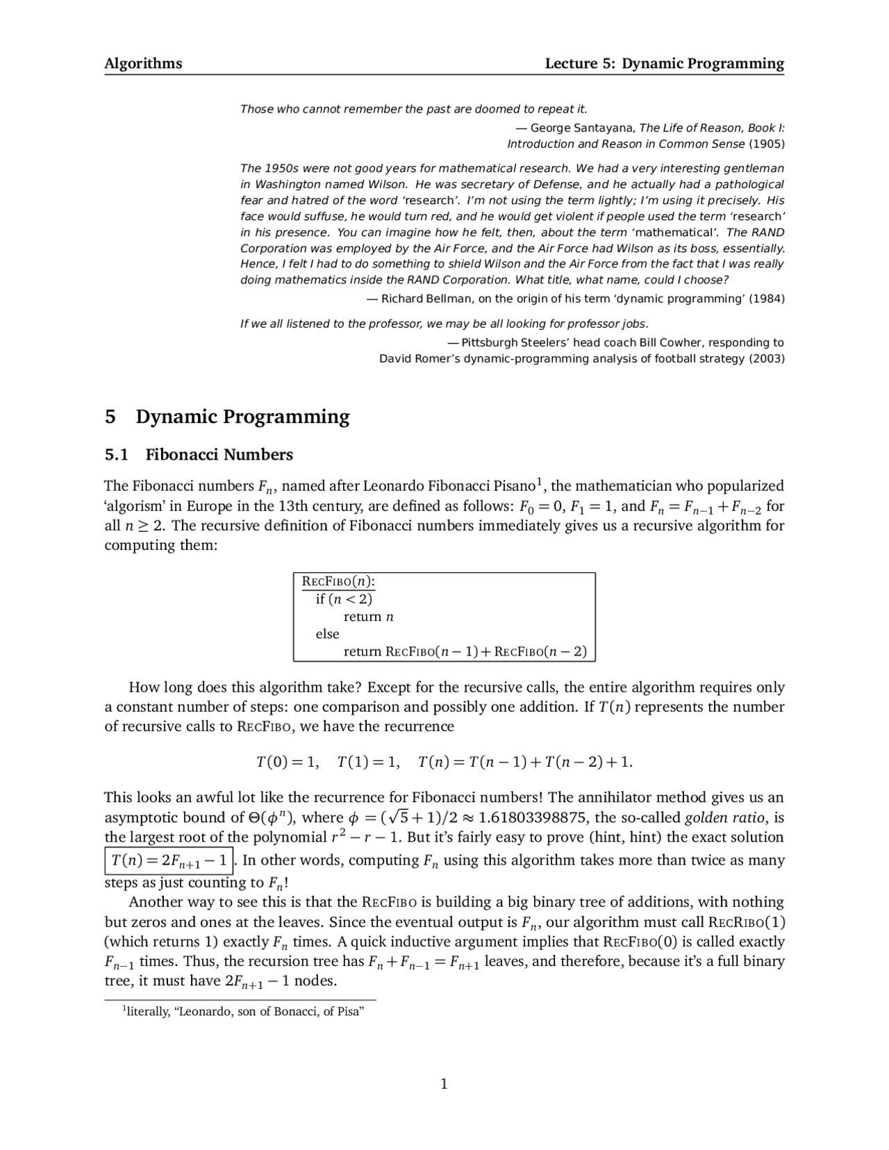 An Introduction To Dynamic Programming In Algorithms Cs 573 Docsity