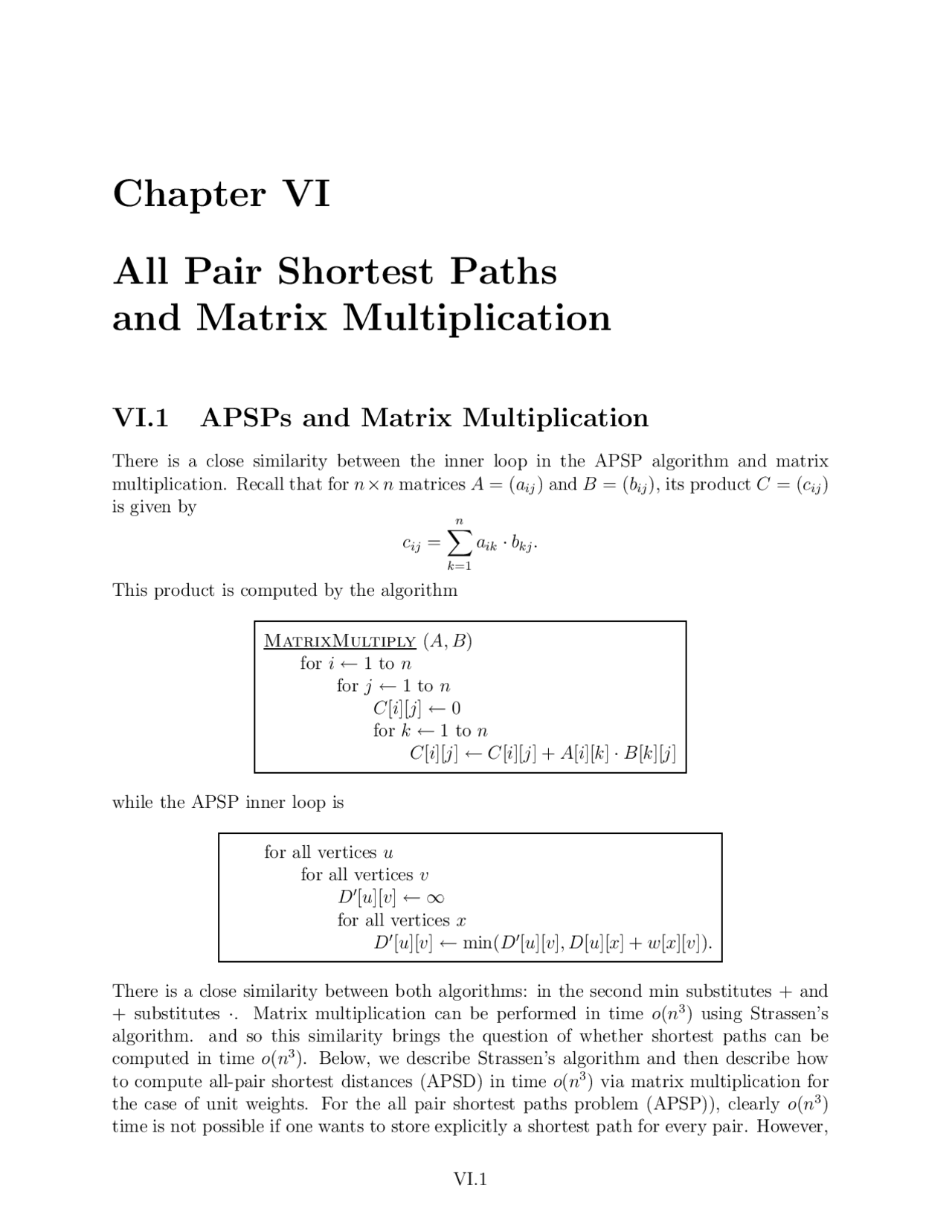 All Pair Shortest Paths And Matrix Multiplication In Algorithms Cs 473 Docsity
