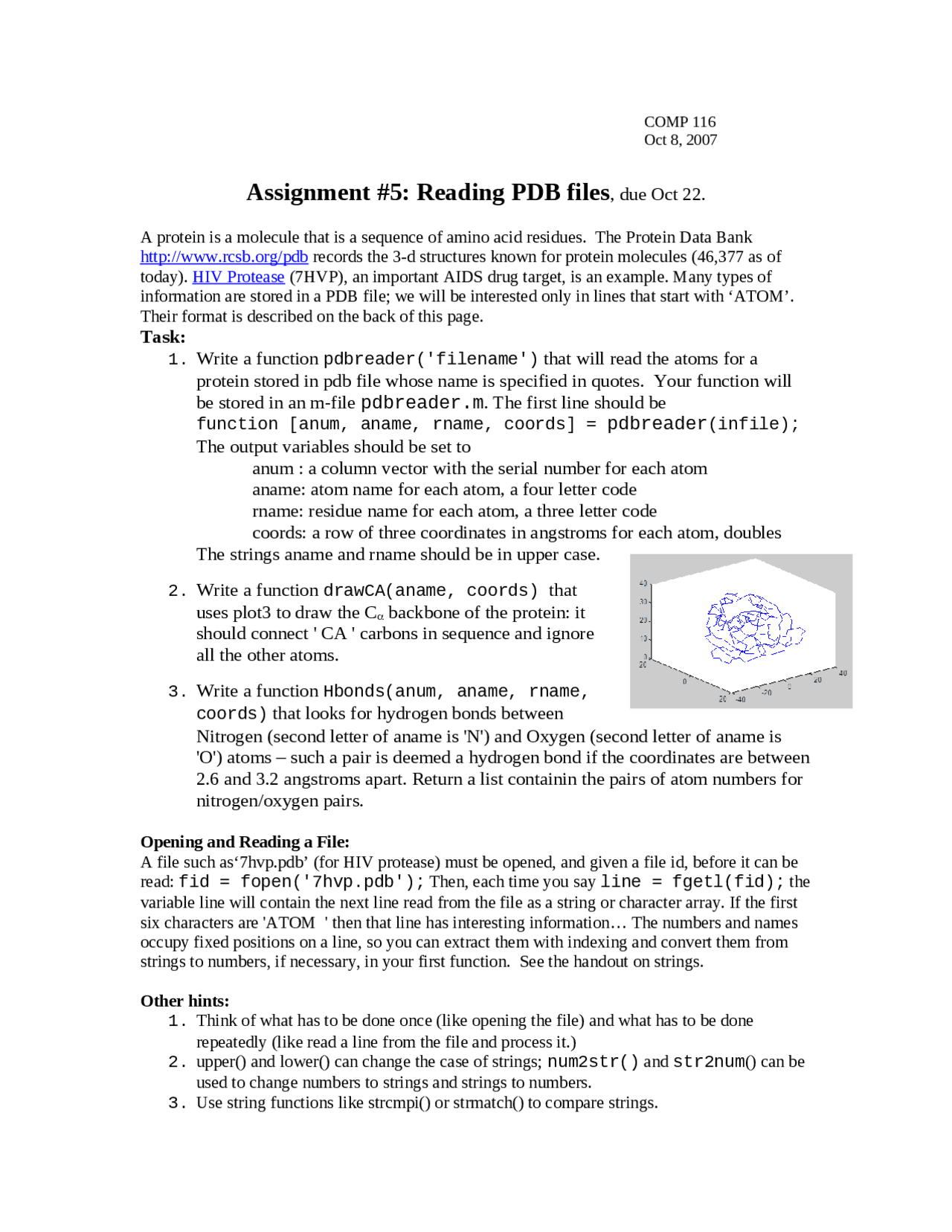 Reading PDB Files - Introduction to Scientific Programming | COMP 116 ...