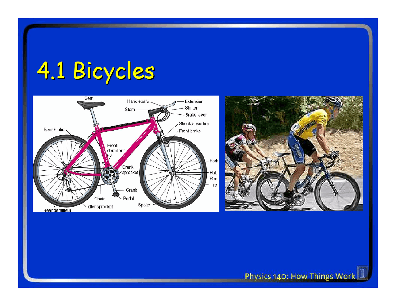 Bicycles How Things Work Slides Phys 140 Docsity