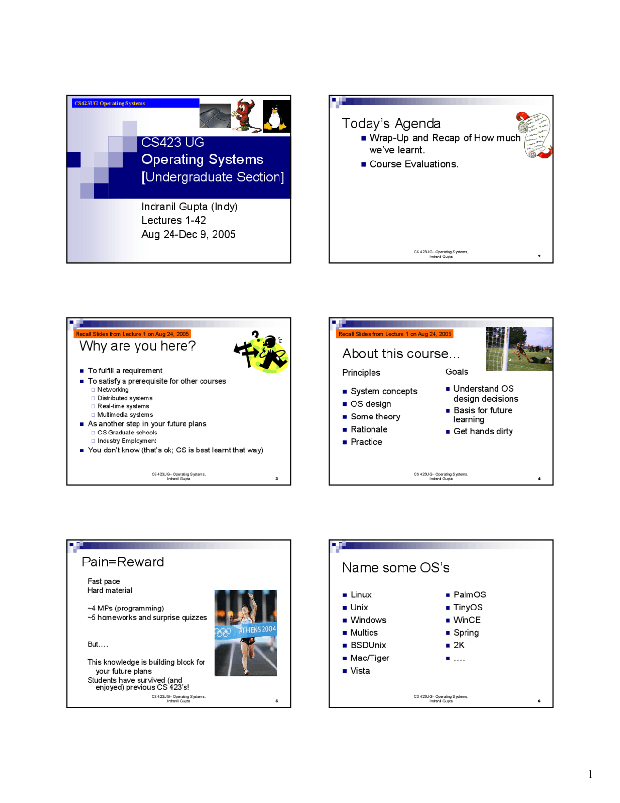 Pentium System Memory Management Lecture Slides Cs 423 Docsity