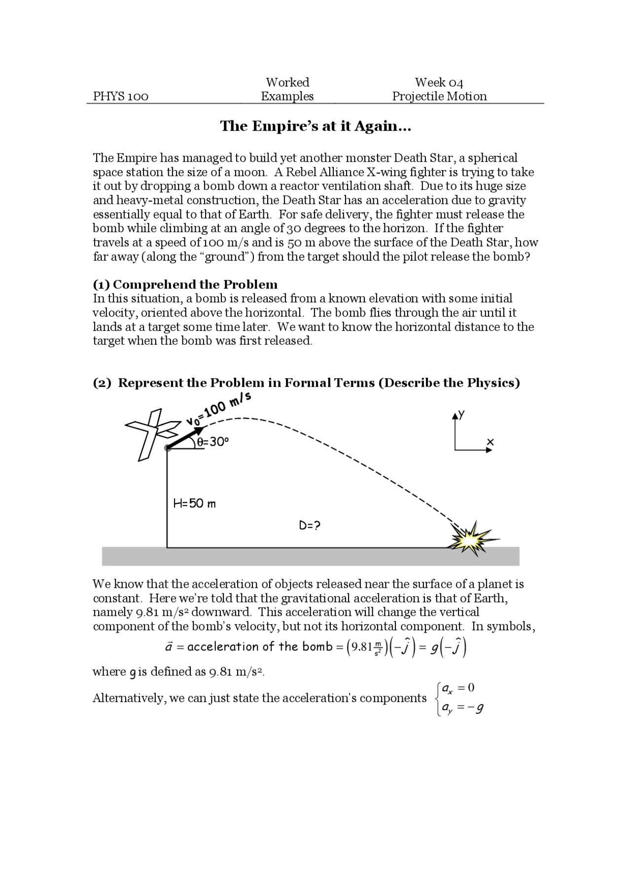 Notes on Projectile Motion in Thinking About Physics | PHYS 100 - Docsity