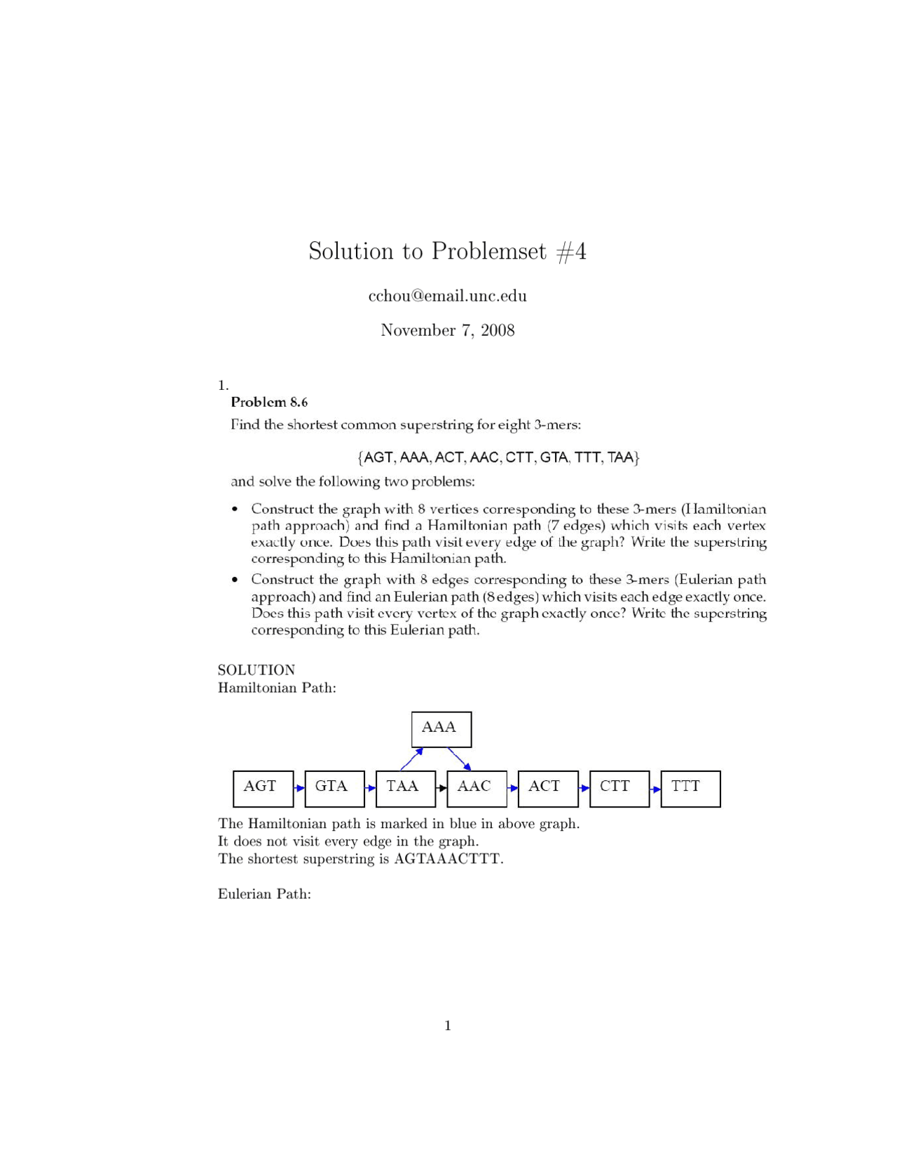 Solutions To Problem Set 4 Topics In Computer Science Comp 790