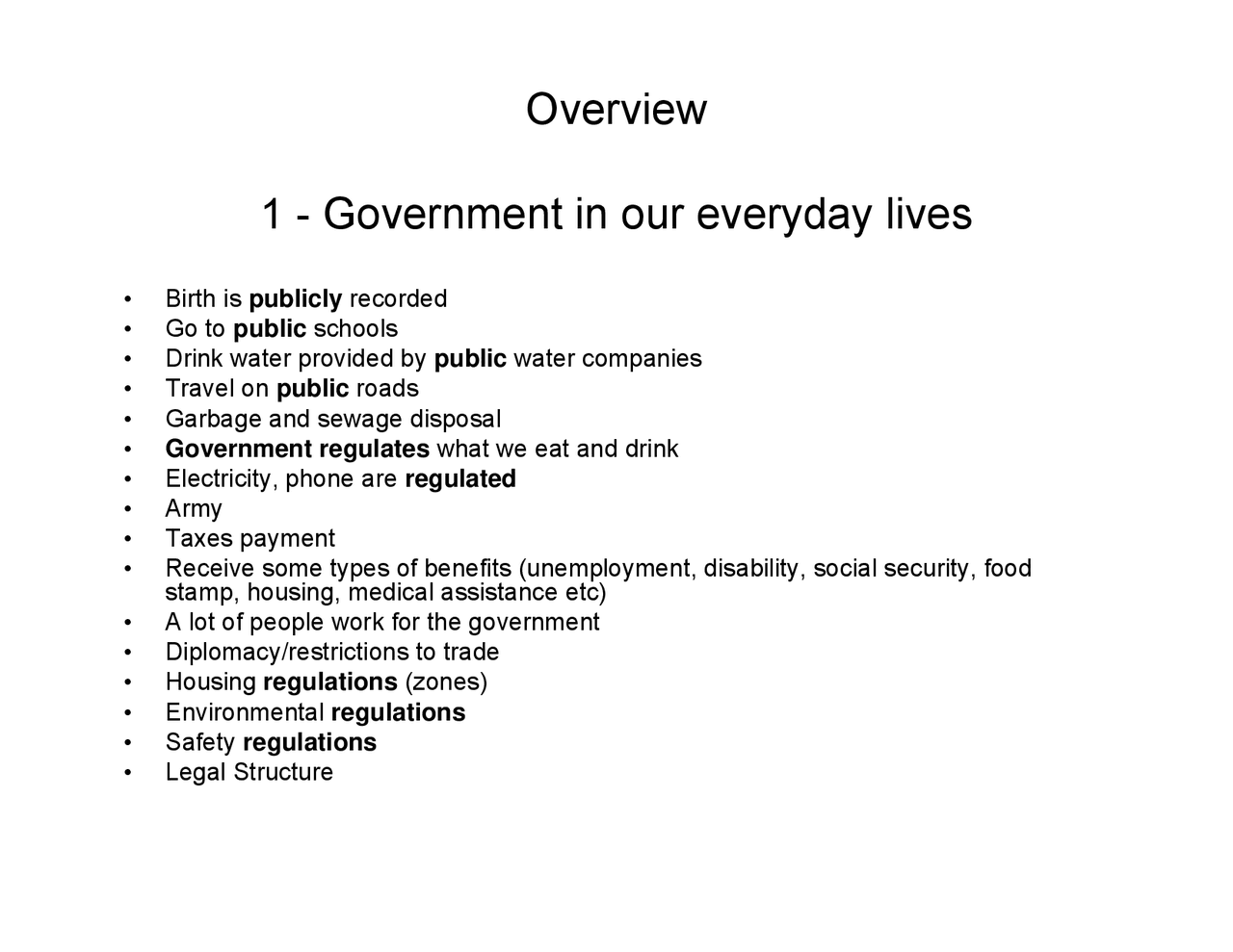 Slides Overview on Public Goods Theory | ECON 511 - Docsity