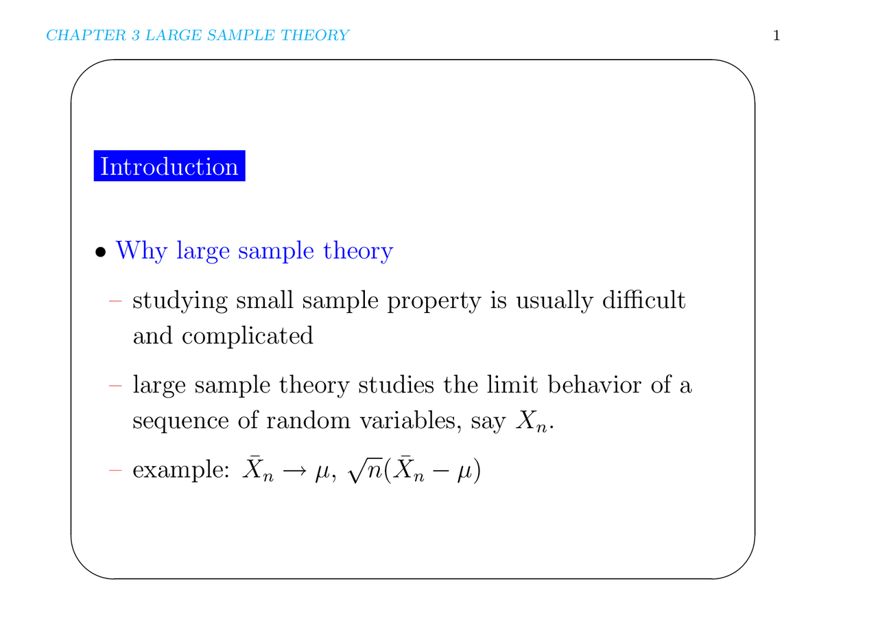 Modes of Convergence - Lecture Slides | BIOS 760 - Docsity