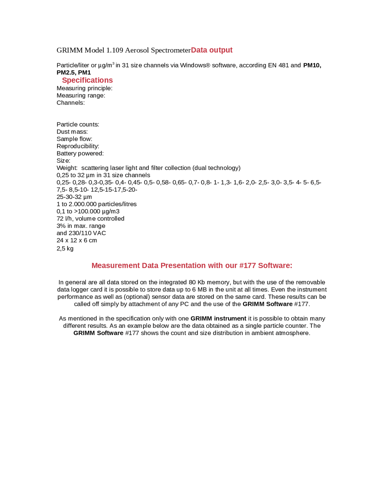 Notes On Aerosol Spectrometer Data Output Envr 890 Docsity