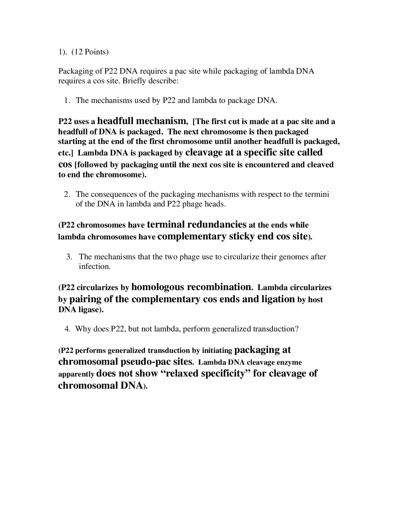 Exam 2 With Answers Microbial Genetics Mcb 421 Docsity