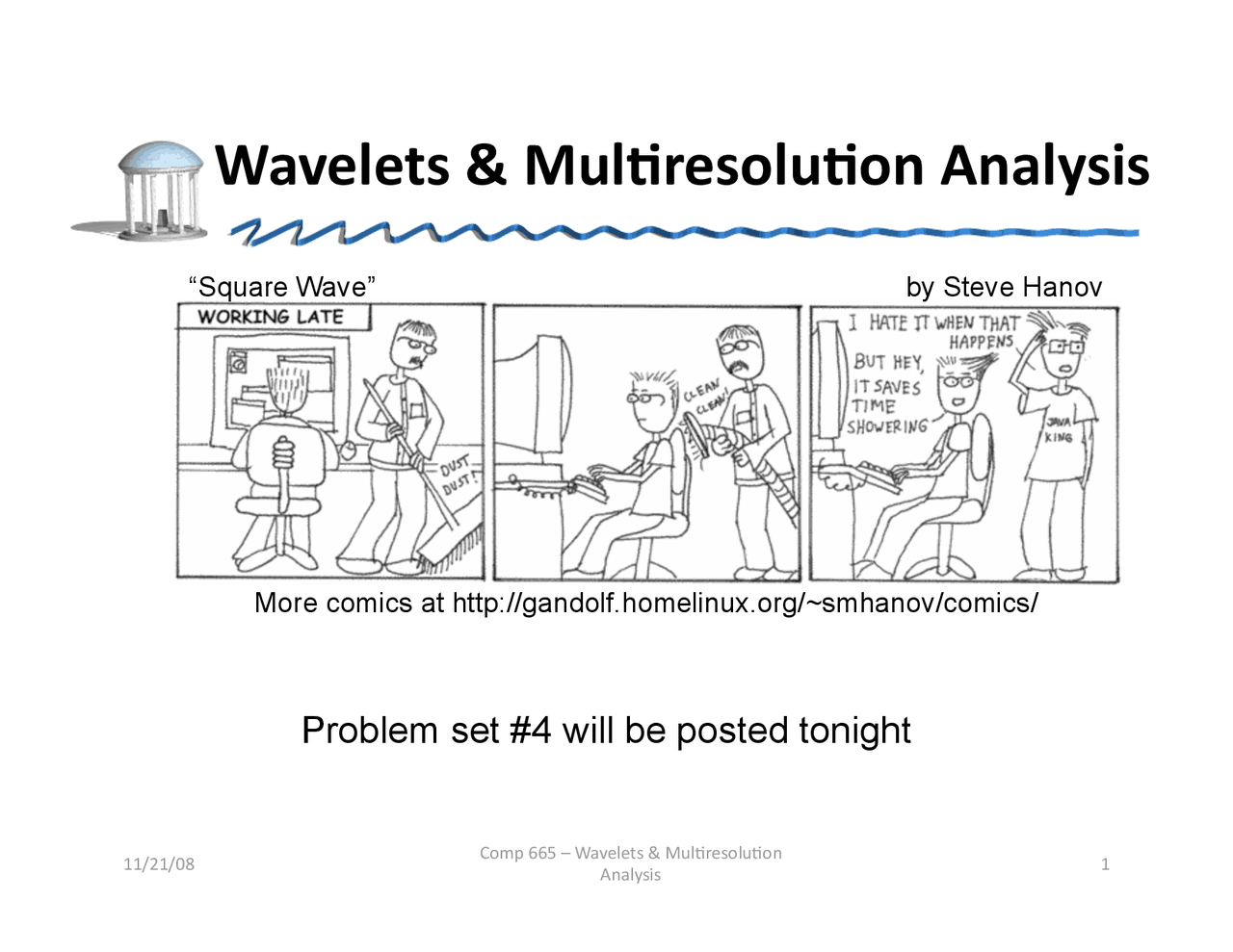 Wavelets Mulresoluon Analysis - Lecture Slides | COMP 665 - Docsity
