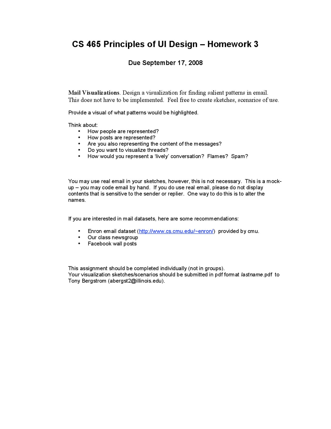 Mail Visualizations User Interface Design Homework Iii Cs 465