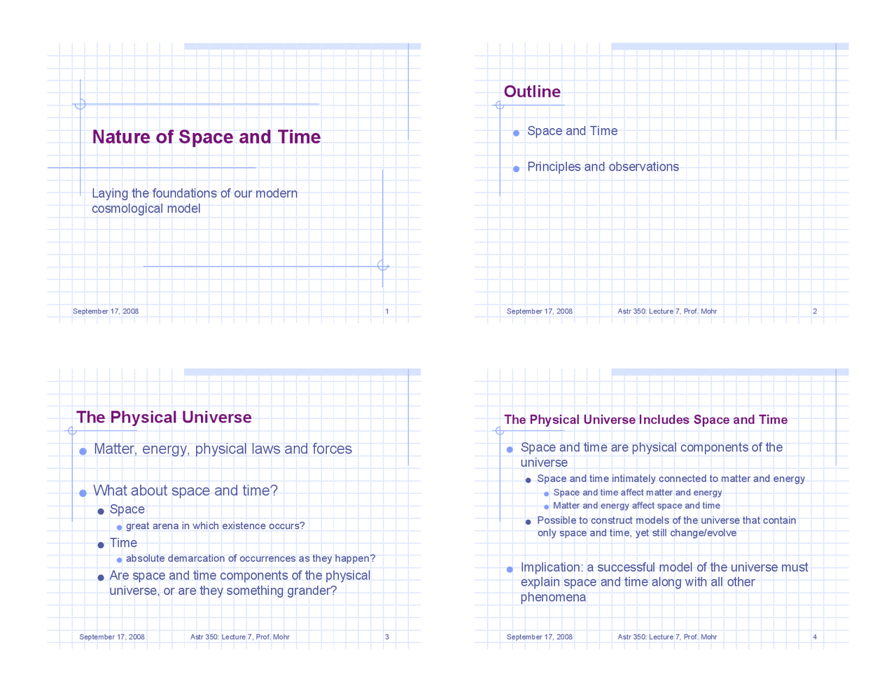 Nature Of Space And Time Lecture Slides Astr 350 Docsity