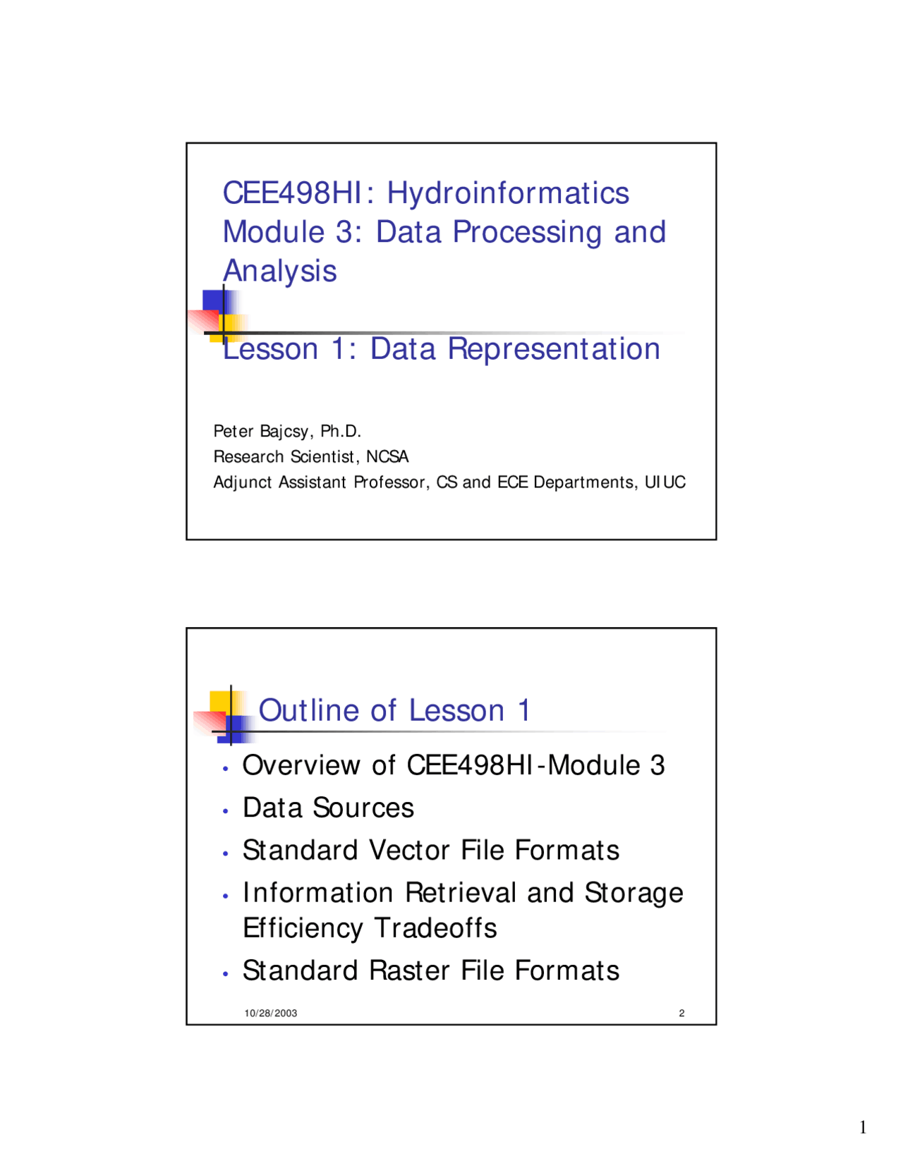 Data Representation - Hydroinformatics Module 3: Data Processing | CEE ...