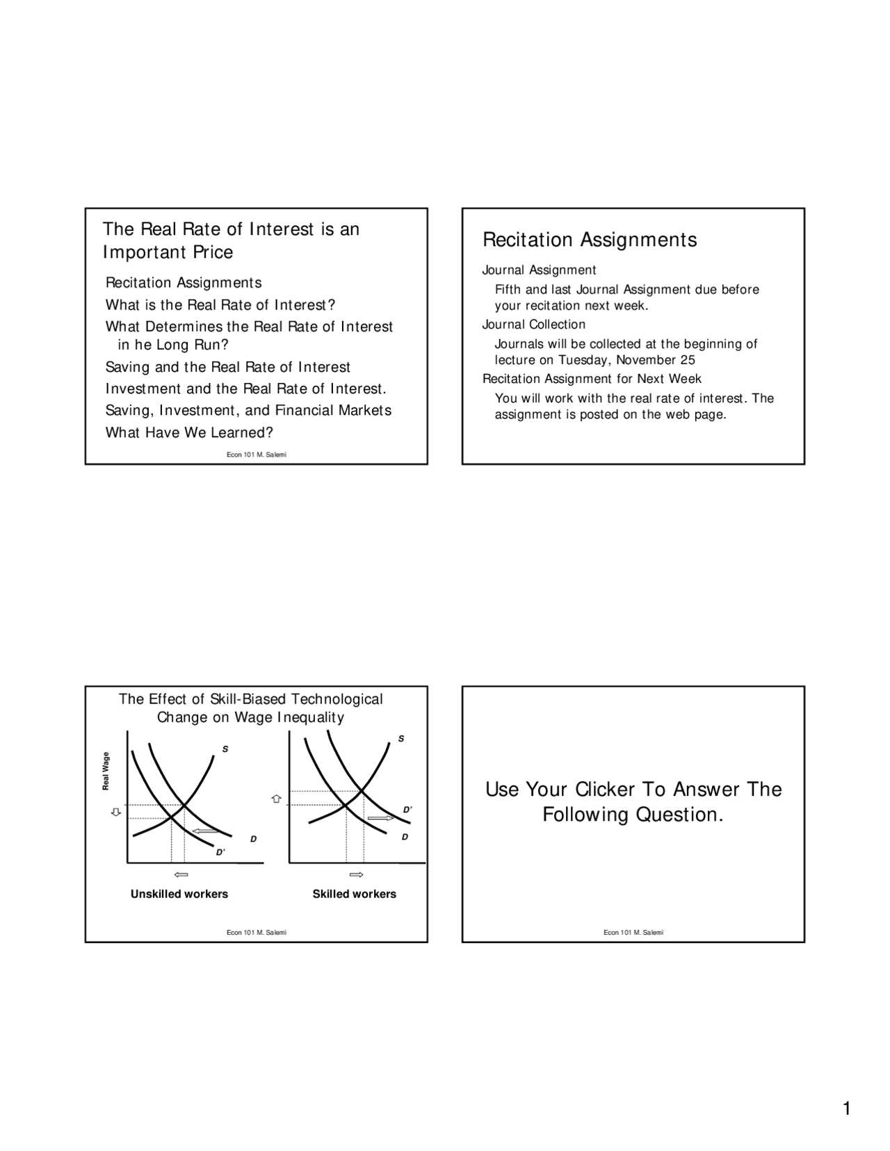 The Real Rate of Interest is an Important Price - Slides | ECON 101 ...