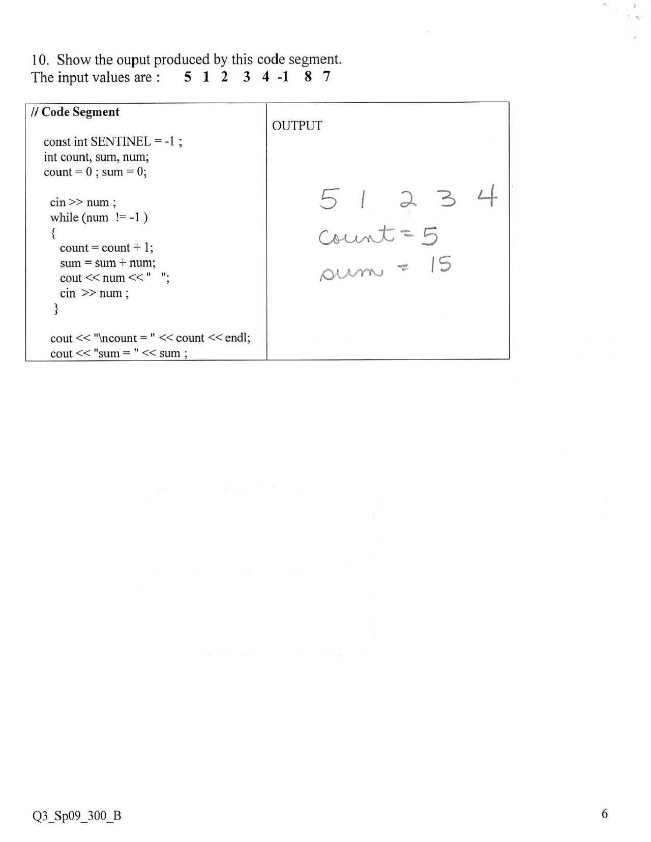 Problem Solving and Programming I - Quiz 3B key | CS 150 | Quizzes ...