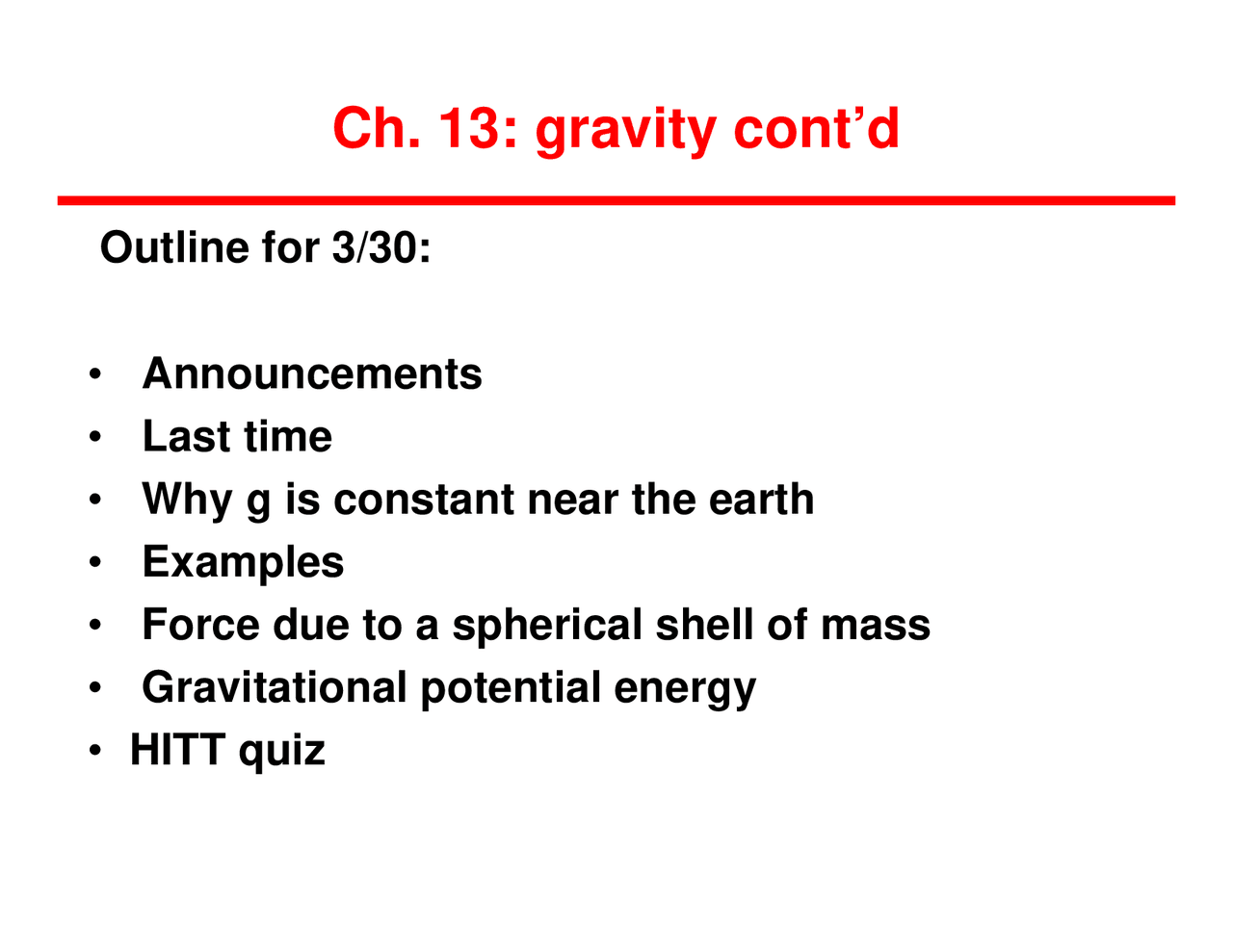 Gravity Physics With Calculus I Phy 2048 Docsity