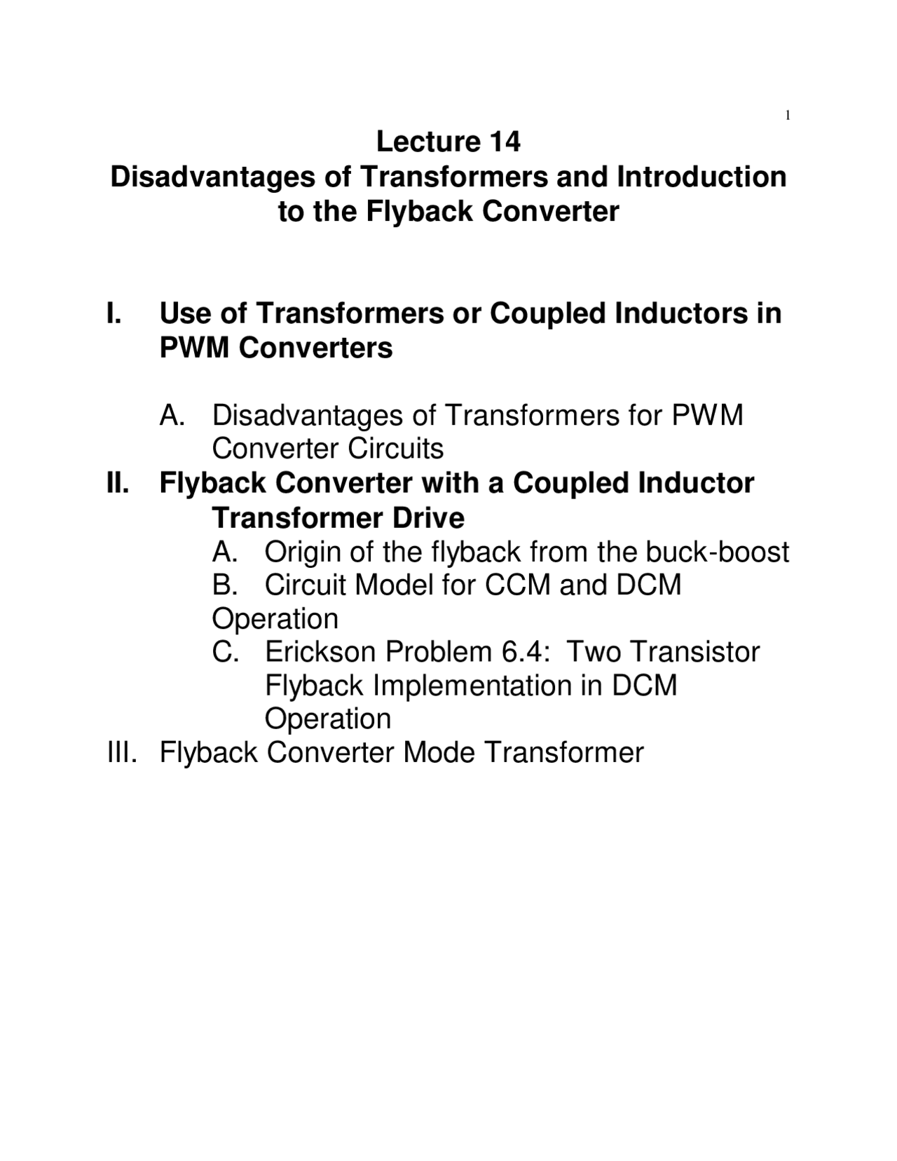 Disadvantages Of Transformers And Introduction To Flyback Converter