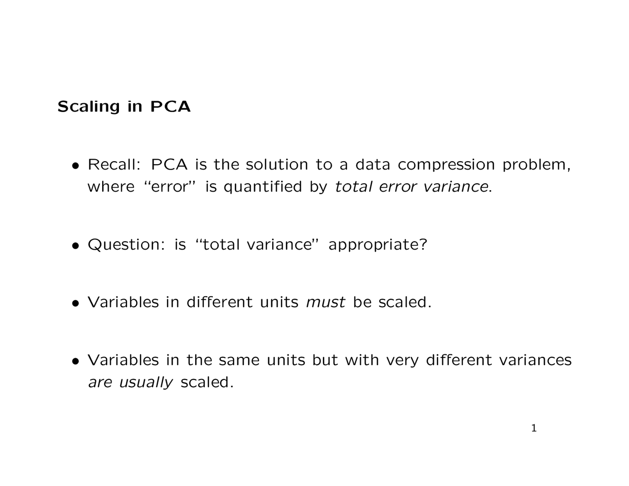 Notes on Scaling in PCA | Applied Multivariate Statistical Analysis ...