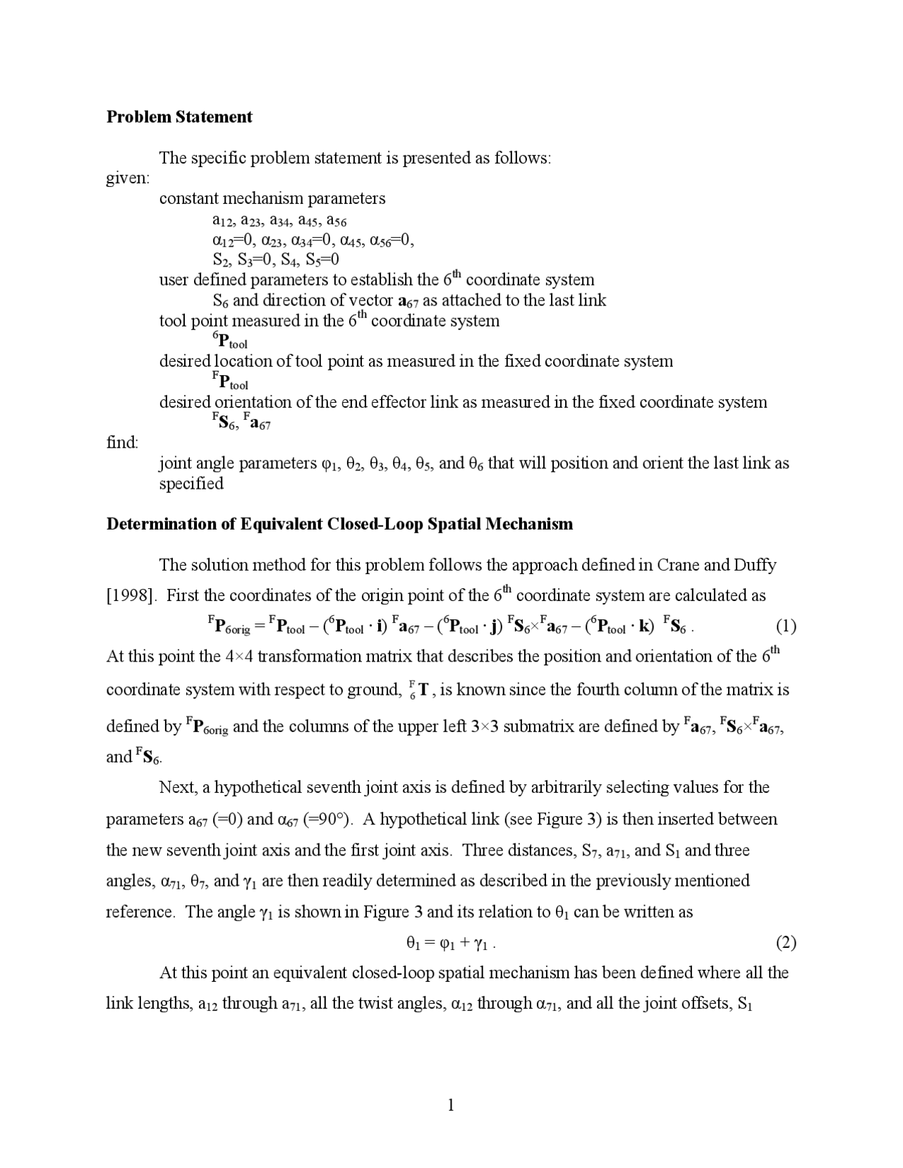 Introduction to Geometry Mechanics Robots I - Study Guide | EML 6281 ...