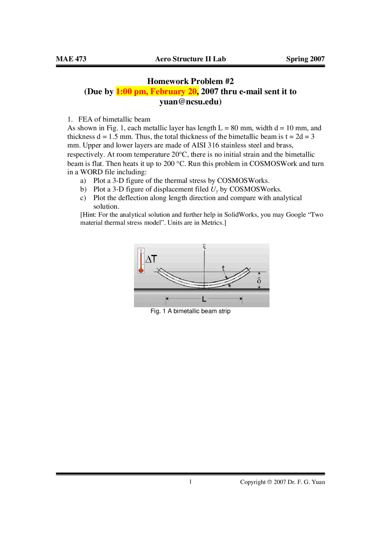 Homework 2 Aerospace Vehicle Structures Ii Lab Mae 473 Docsity