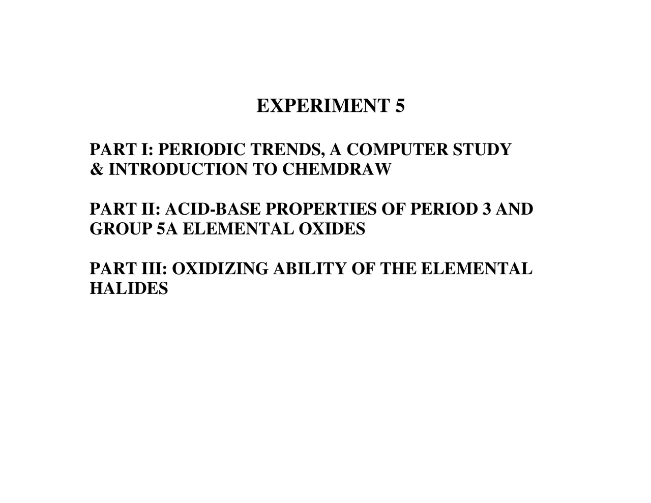Periodic Trends, Acid Base Properties and Oxidizing Ability | CHEM 162 ...