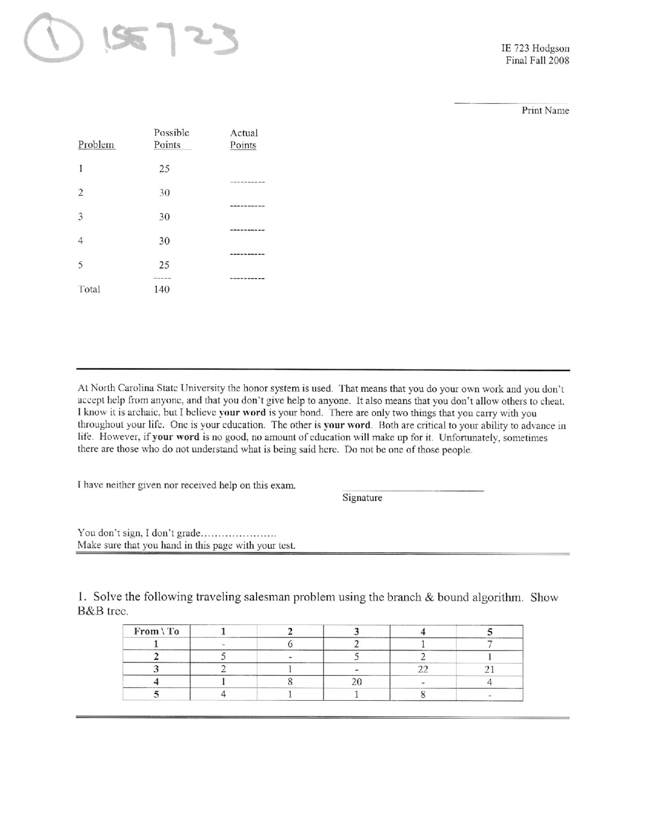 Solved Final Exam - Production Planning, Scheduling and Inventory ...