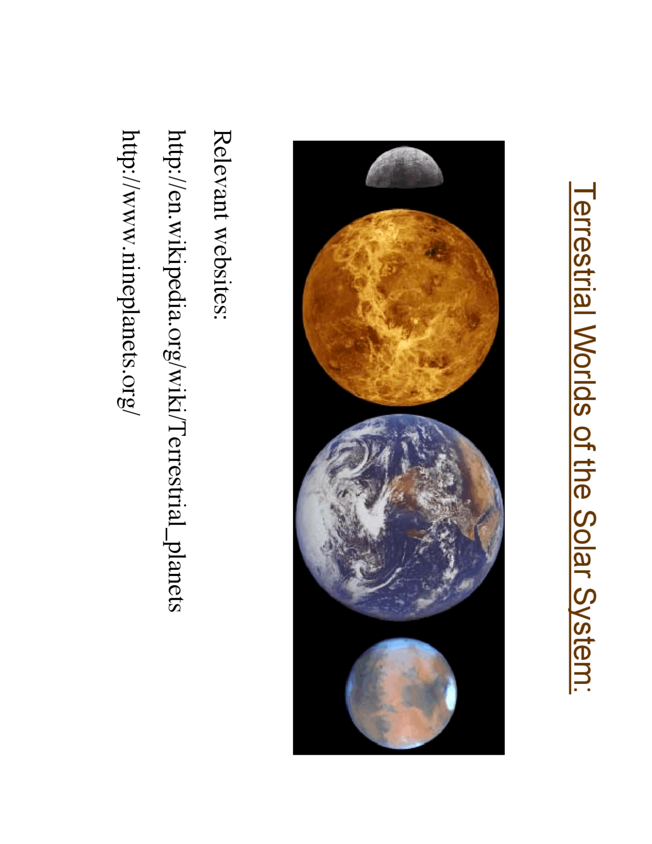 Terrestrial Worlds Of The Solar System Lecture Slides Ess 102 Docsity