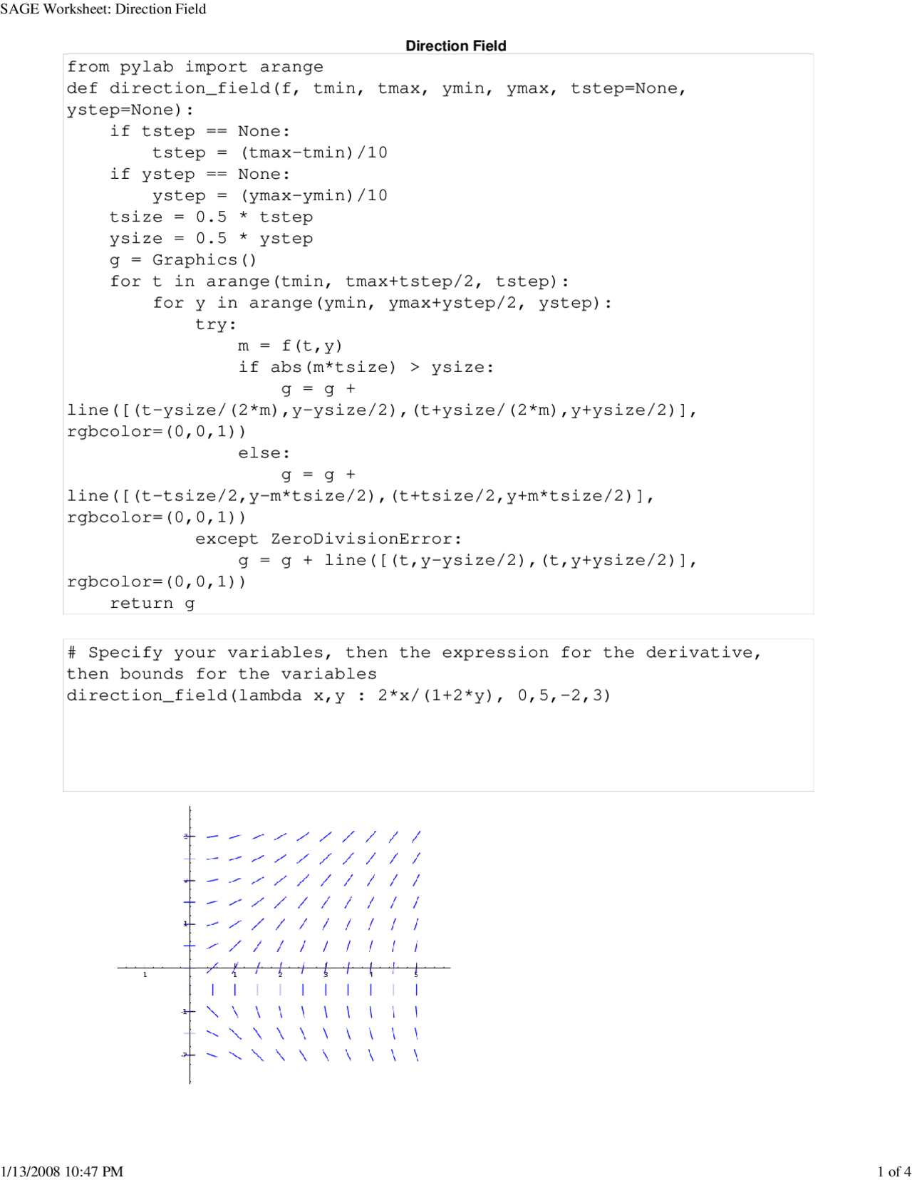 Sage Worksheet For Introduction To Differential Equations Math 307