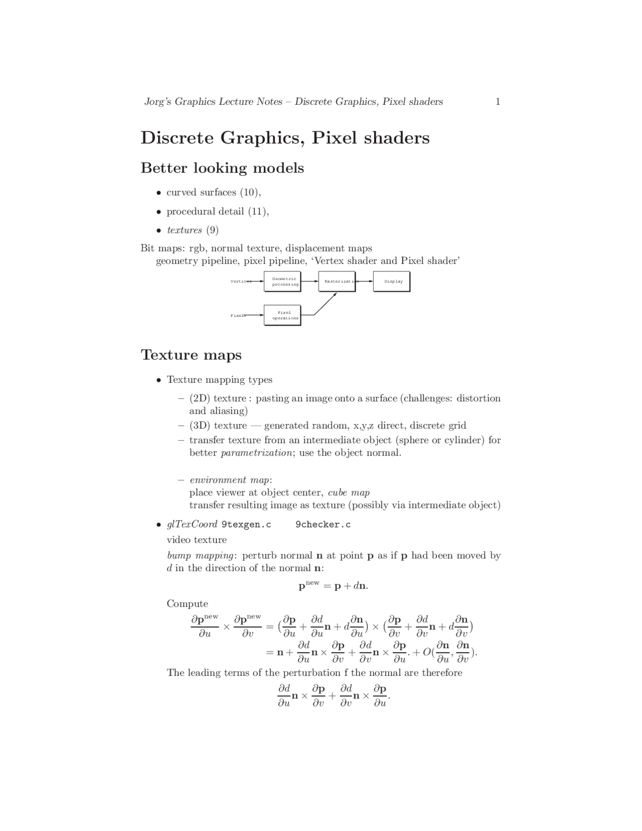 Discrete Graphics, Pixel Shaders in Computer Graphics - Study Guide ...