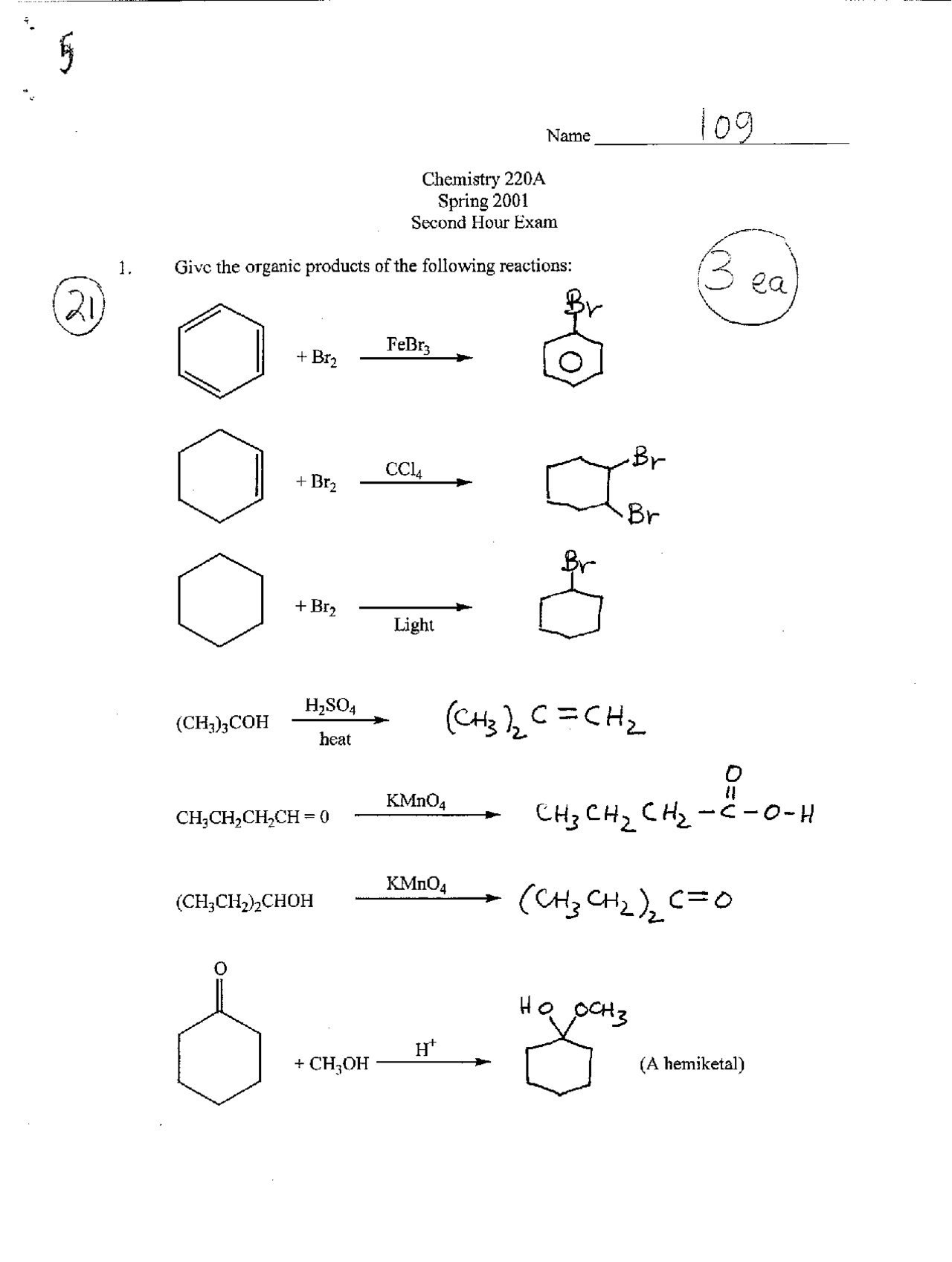 5 Questions With Solution Of Principles Of Chemistry Ii Exam 2 Chem