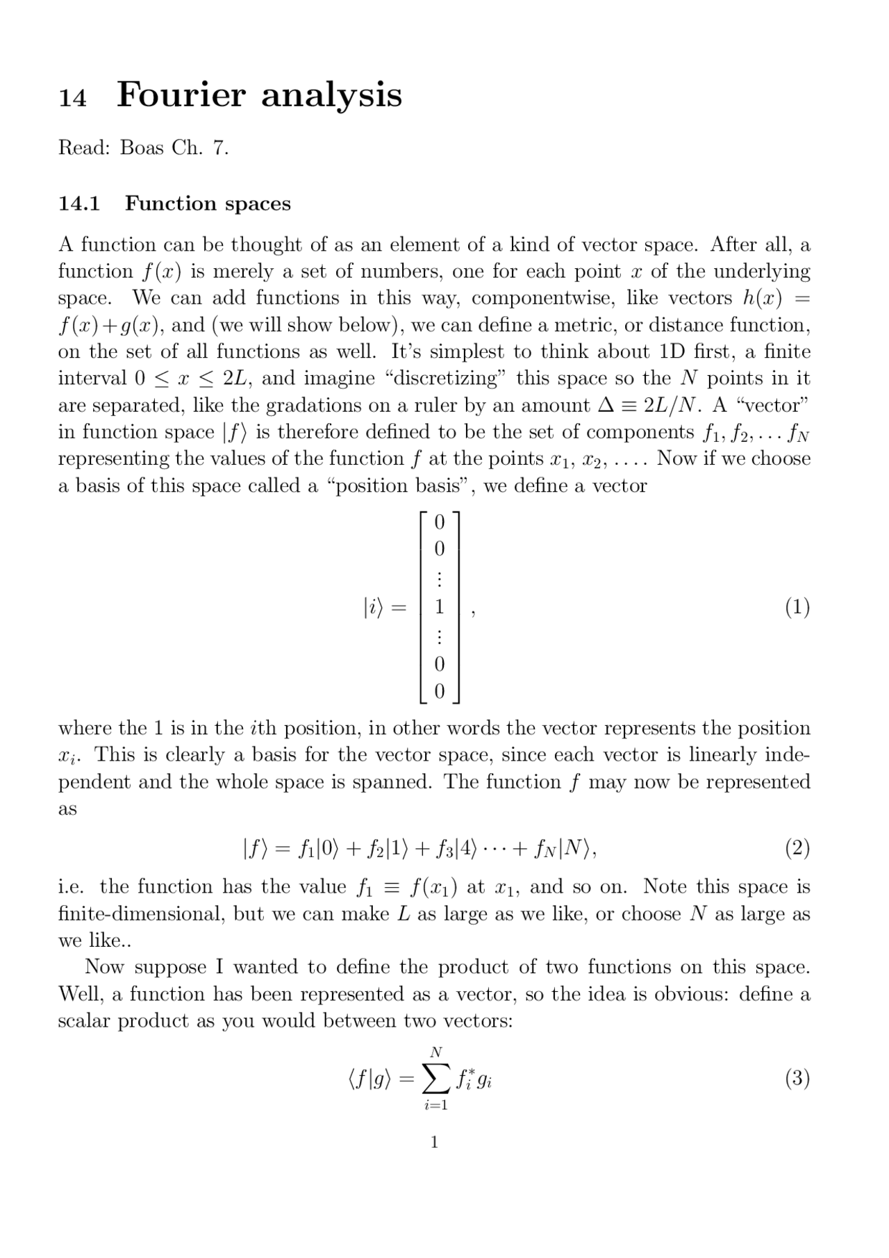 Fourier Analysis Introduction To Theoretical Physics Notes Phz