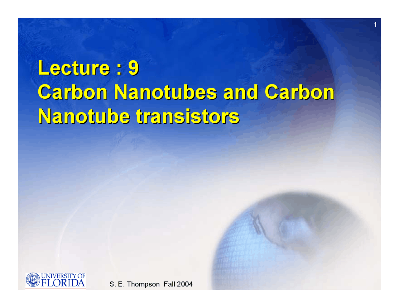 Carbon Nanotubes And Carbon Nanotube Transistors Eel 6935 Docsity
