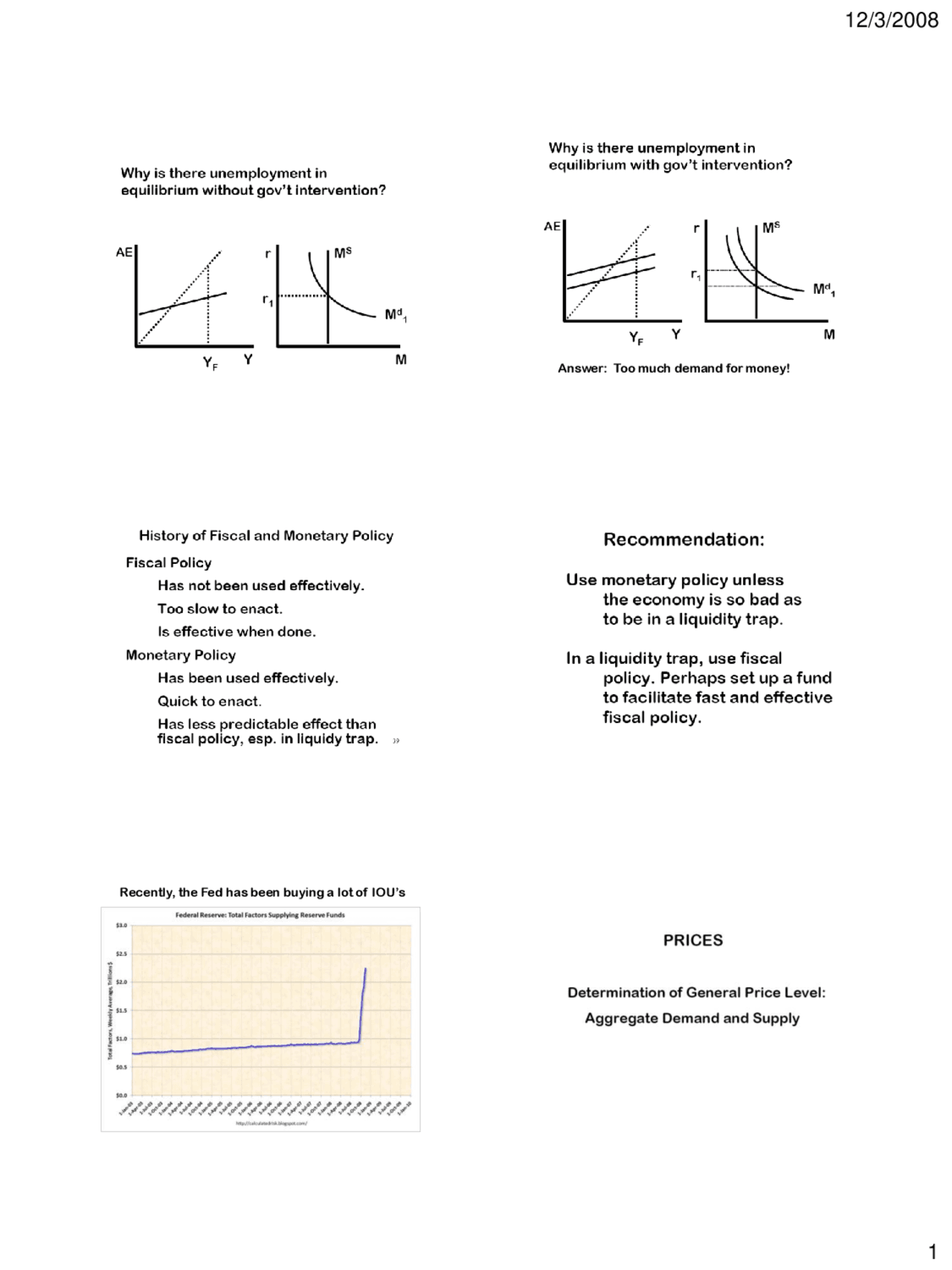 Aggregate Demand And Supply Lecture Slides Are 201 Docsity