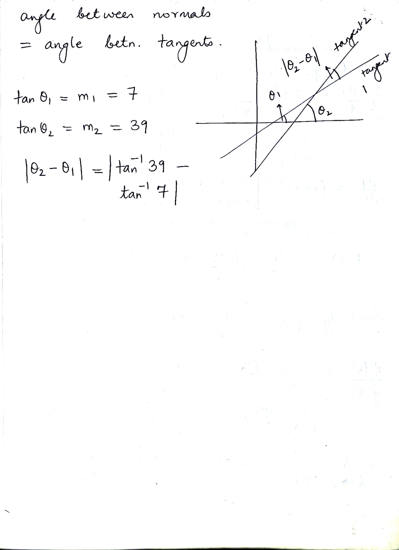 Quiz - Angle between Normal and Tangent - Analytical Geometry, Calculus ...