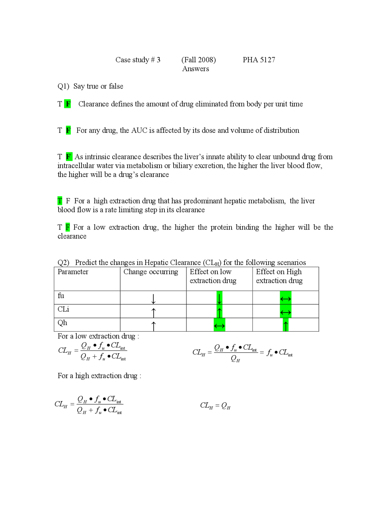 Case Study 3 with Answers for Dose Optimization 1 | PHA 5127 - Docsity