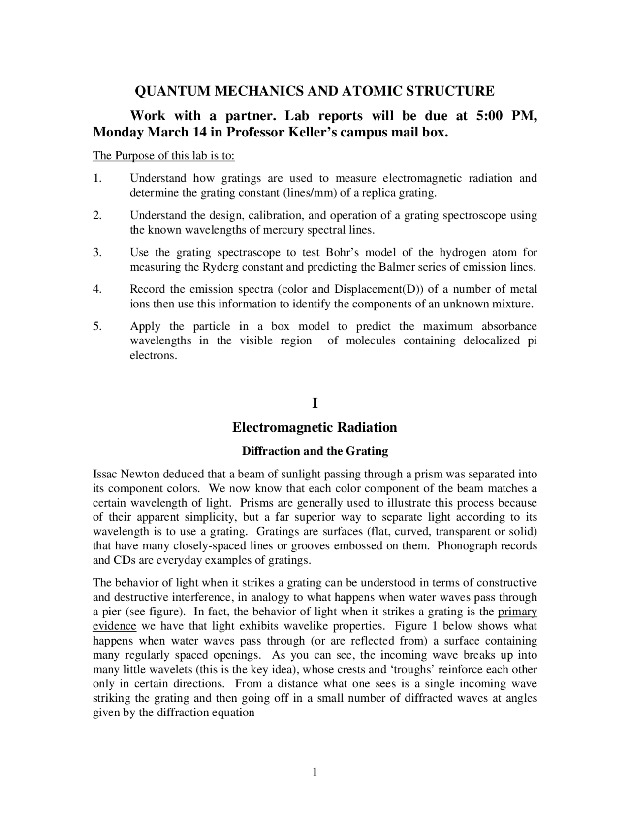 Quantum Mechanics and Atomic Structure - Honors-General Chemistry ...