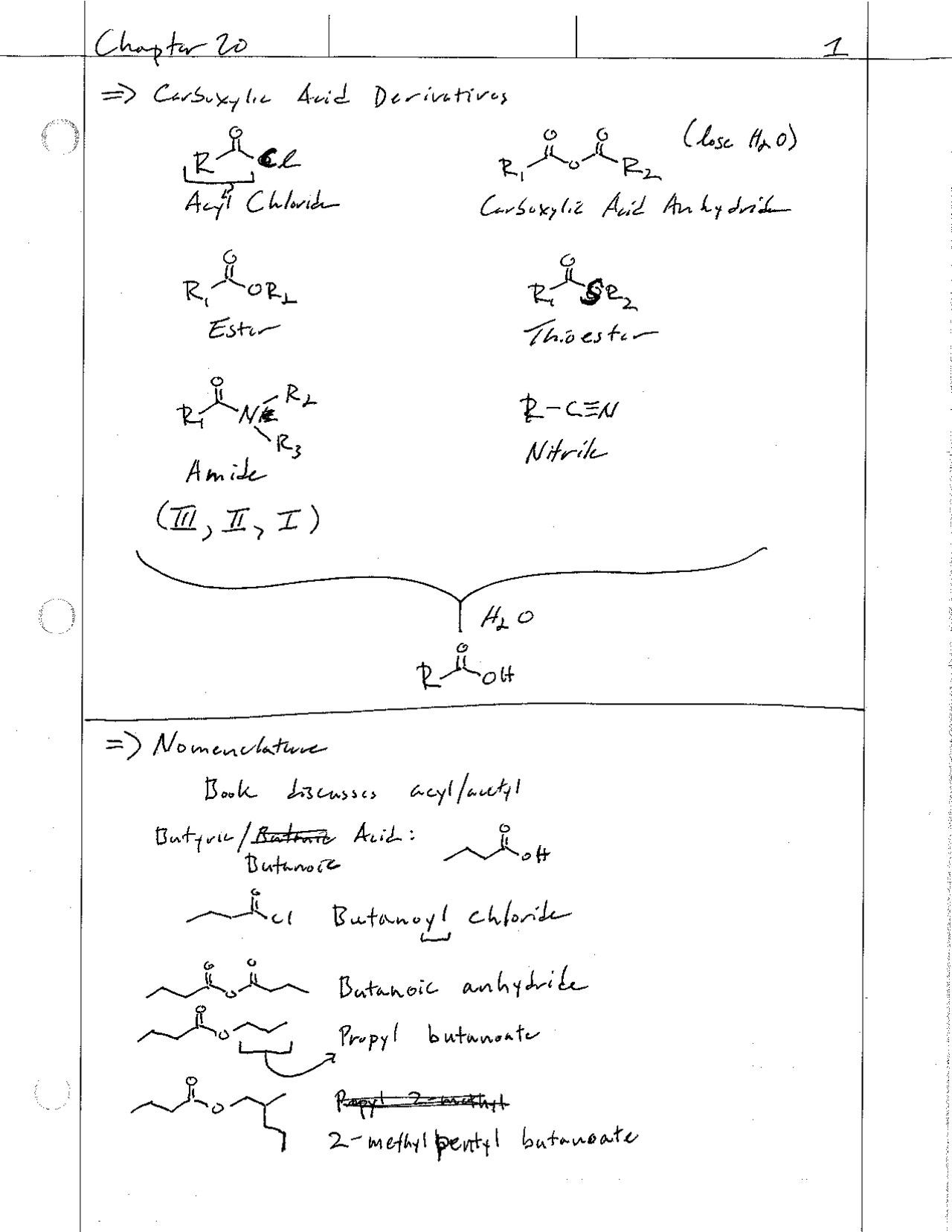 Notes on Carboxylic Acid Derivatives - Organic Chemistry | CHEM 239 ...