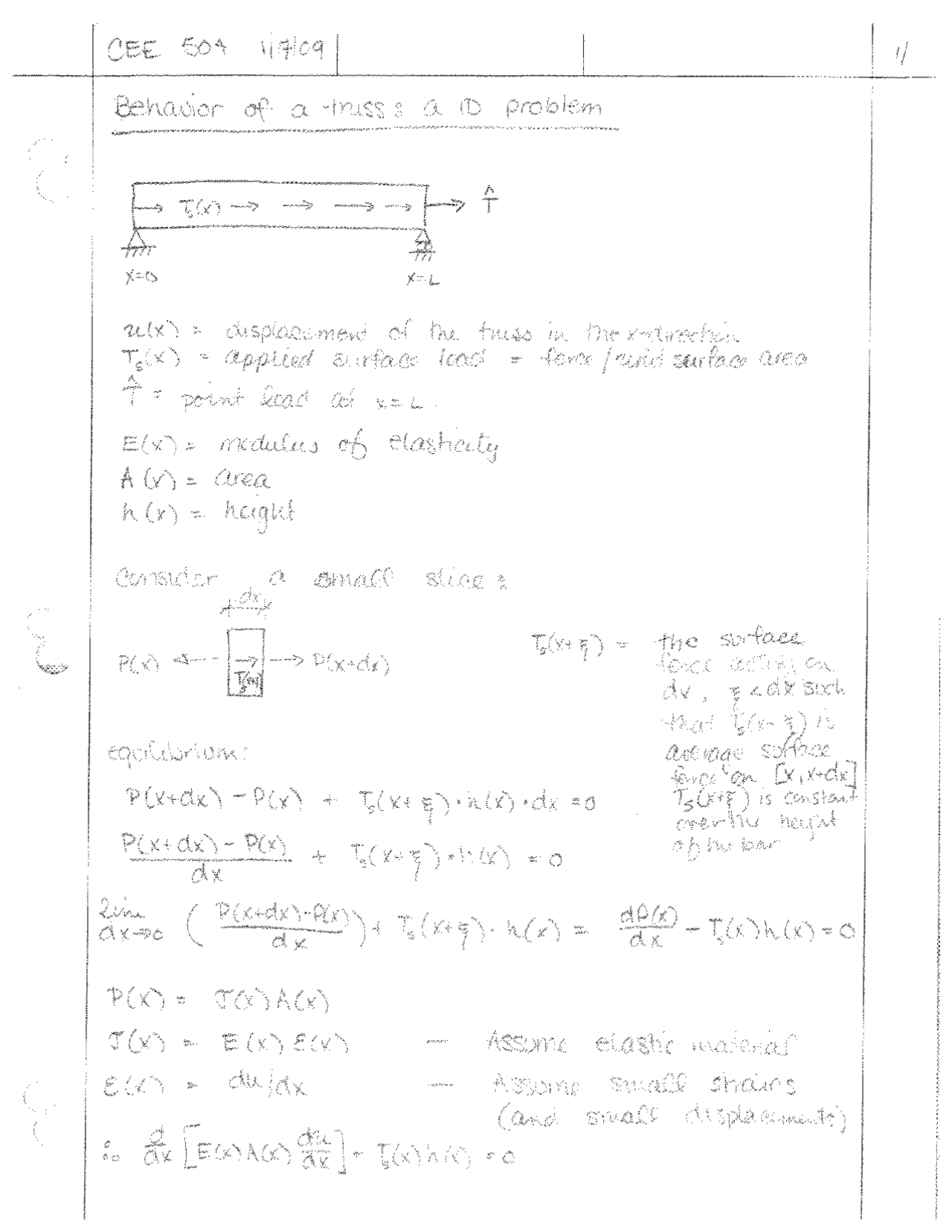 Behavior Of Truss A Id Problem Finite Element Methods Cee 504