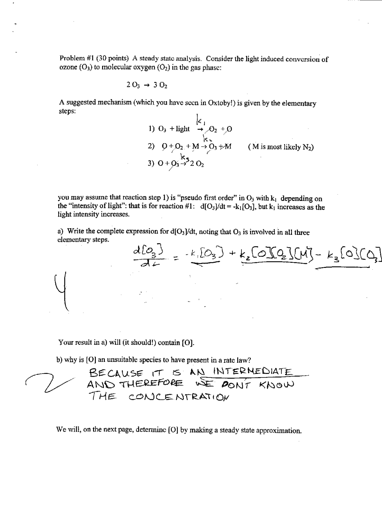 Exam Questions With Solution Honors General Chemistry Chem 155