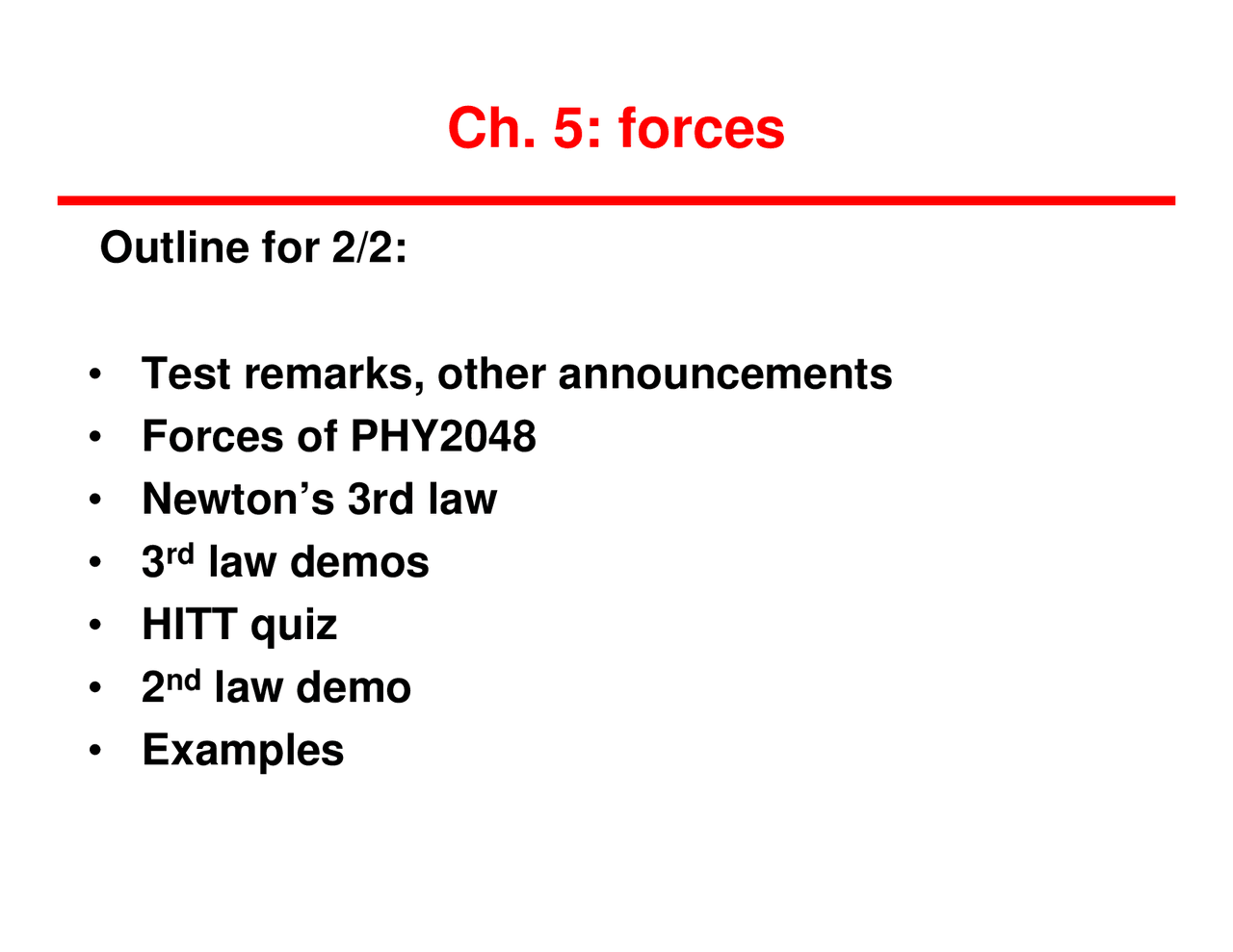 Lecture Slides on Forces | Physics with Calculus I | PHY 2048 - Docsity