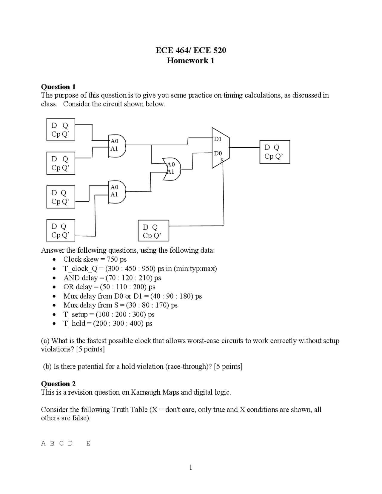 Questions On Application Specific Integrated Circuit Design Homework