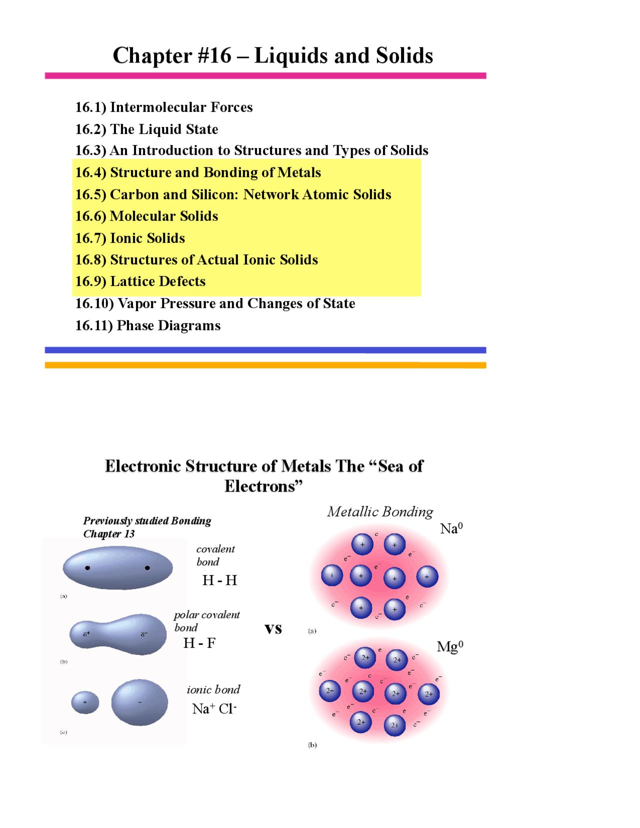 Lecture Slides On Liquids And Solids General Chemistry Chem 162