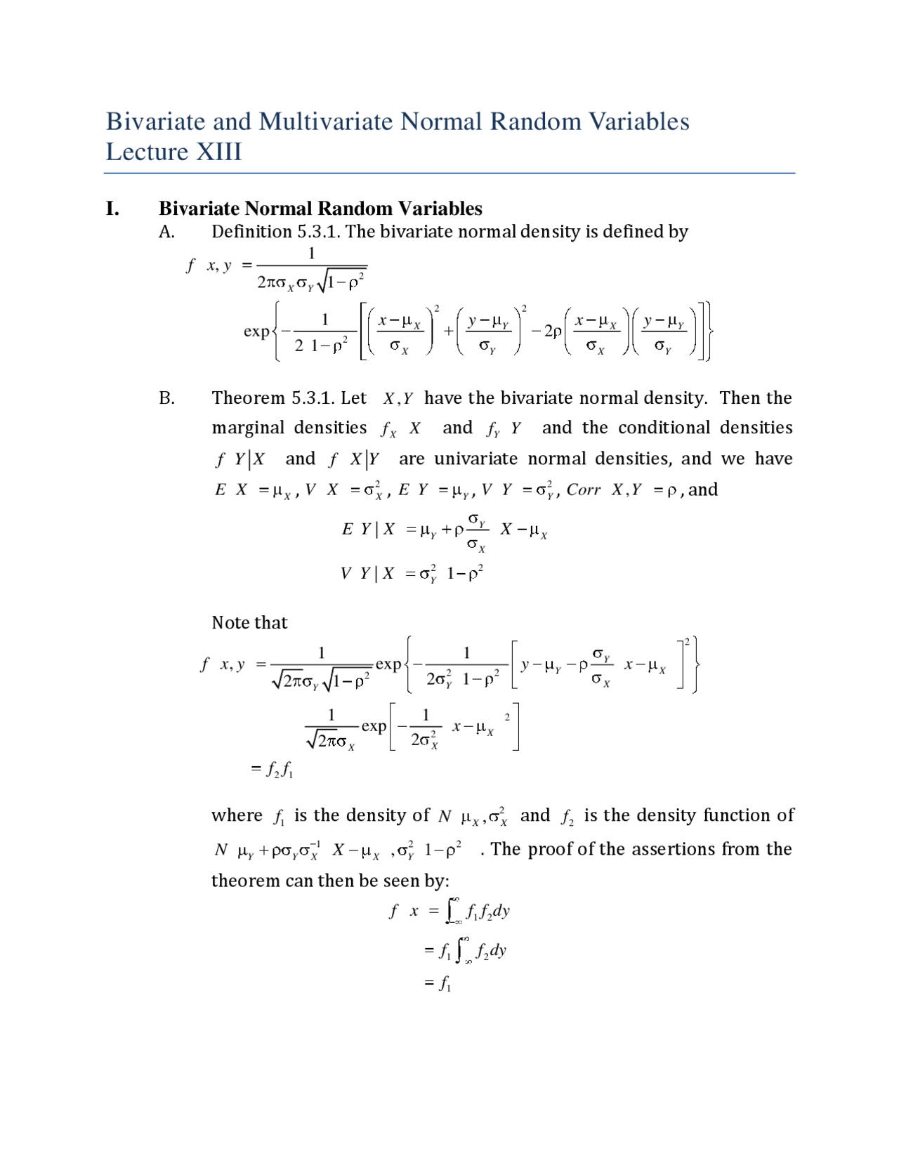 Bivariate And Multivariate Normal Random Variables AEB 6933 Docsity bivariate-and-multivariate-normal-random-variables-aeb-6933-docsity