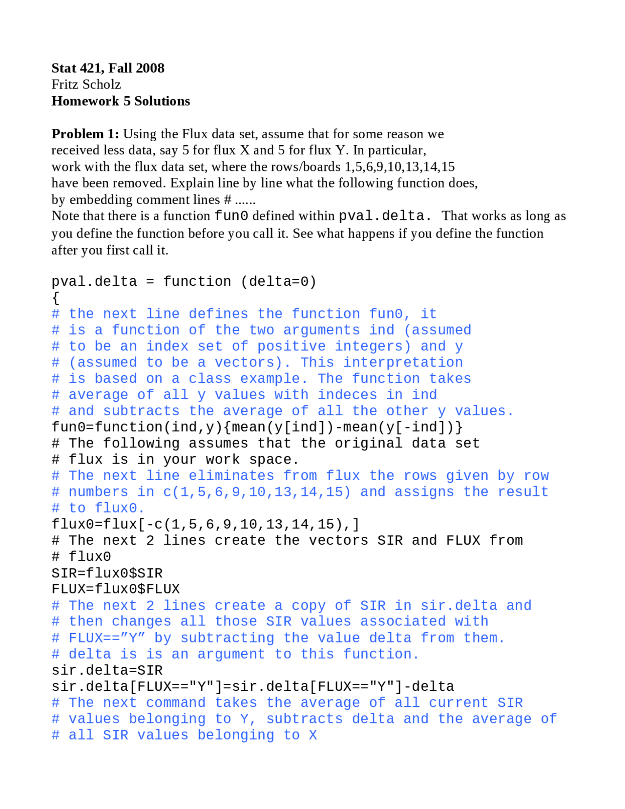 Homework 5 With Solutions Applied Statistics And Experimental Design