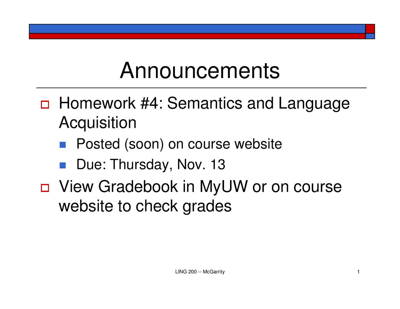 Semantic And Language Acquisition Lecture Notes Ling 200 Docsity