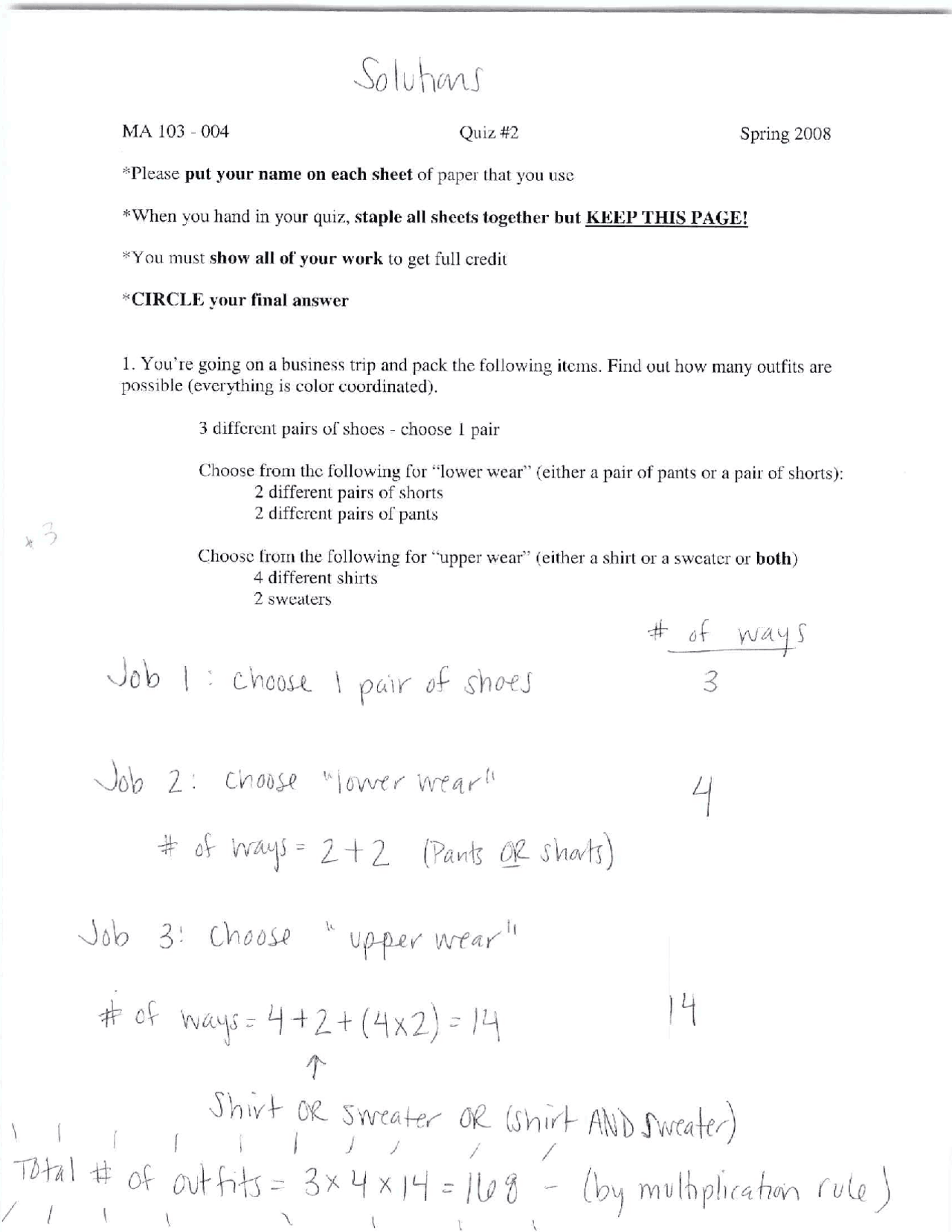2 Solved Problems In Quiz 2 Topics In Contemporary Mathematics Ma